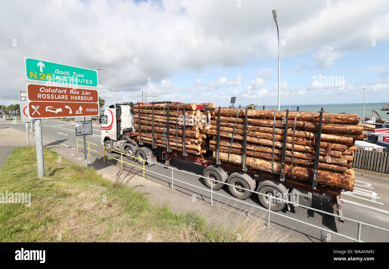 Freight trucks at Rosslare Europort in Co Wexford, Ireland Stock Photo ...