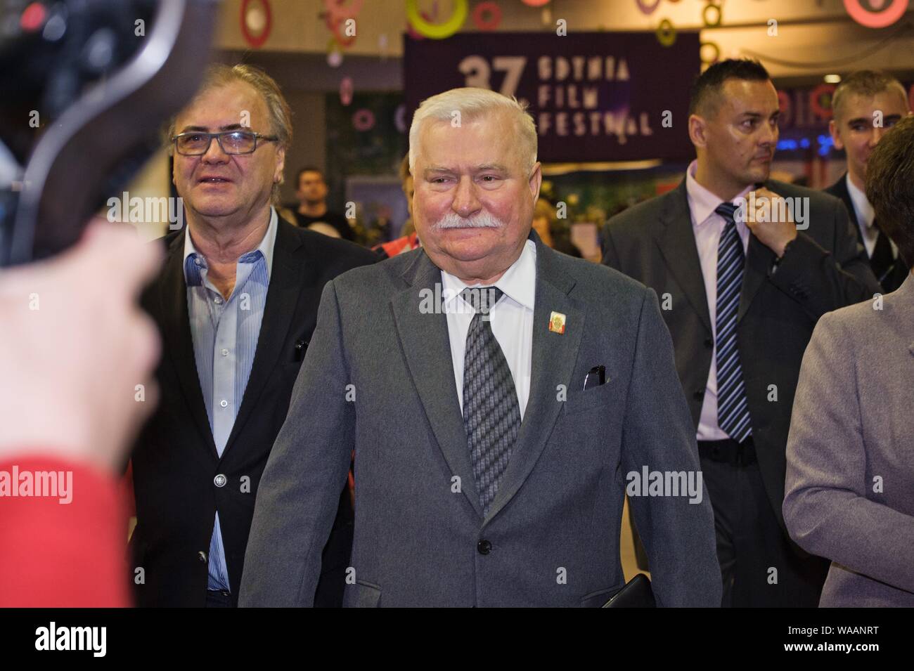 May 9, 2012 37th Gdynia Film Festival. Pictured: Lech Walesa (President ...