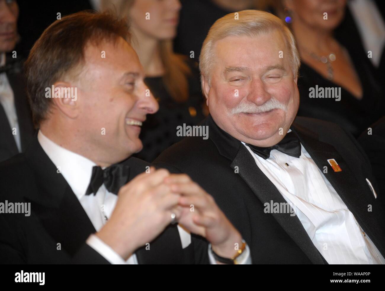 10.01.2009 Warsaw, Poland. Pictured: Lech Walesa (President of Poland ...