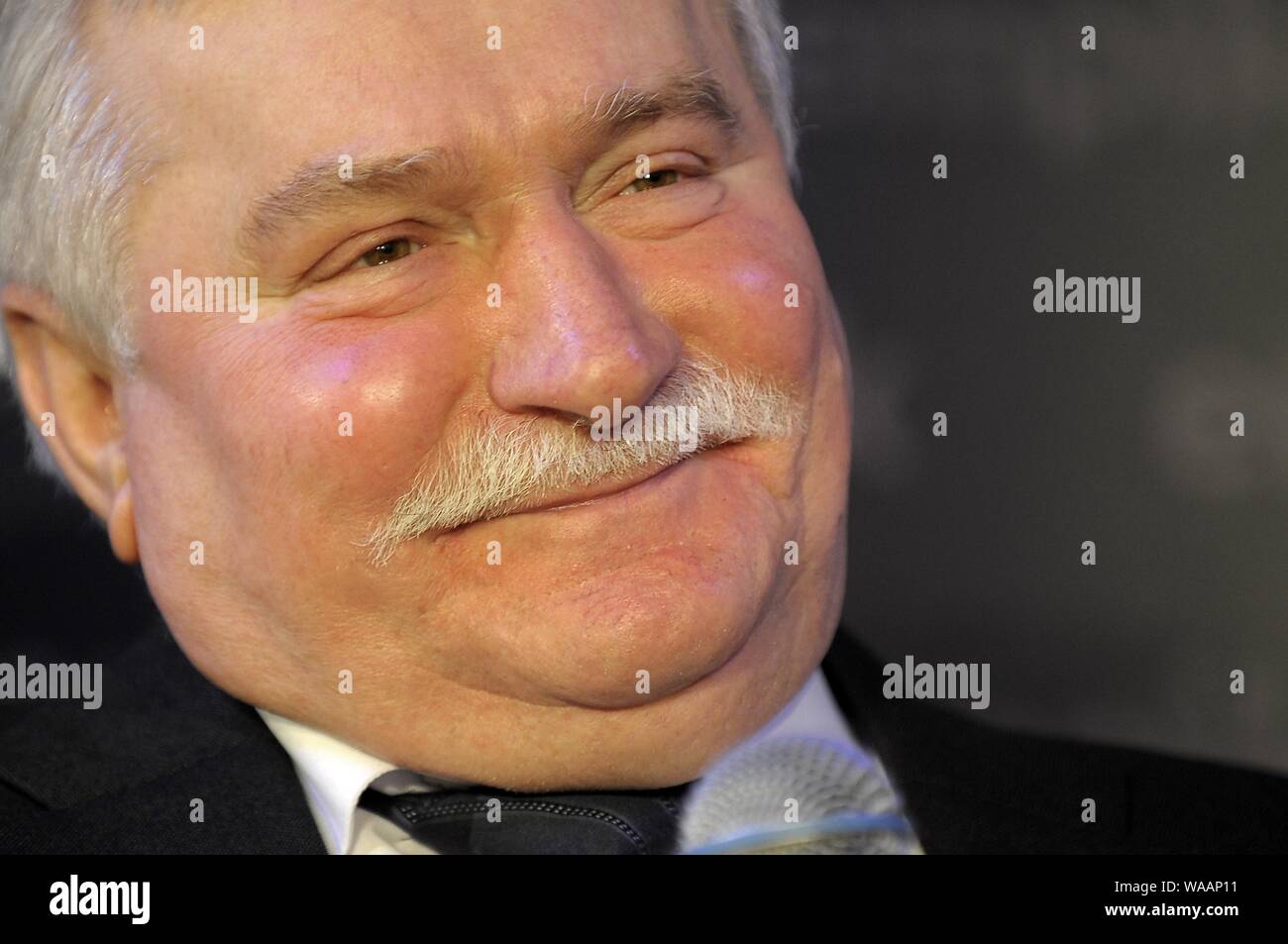 October 23, 2008 Warsaw, Poland. Lech Walesa during the premiere of his ...