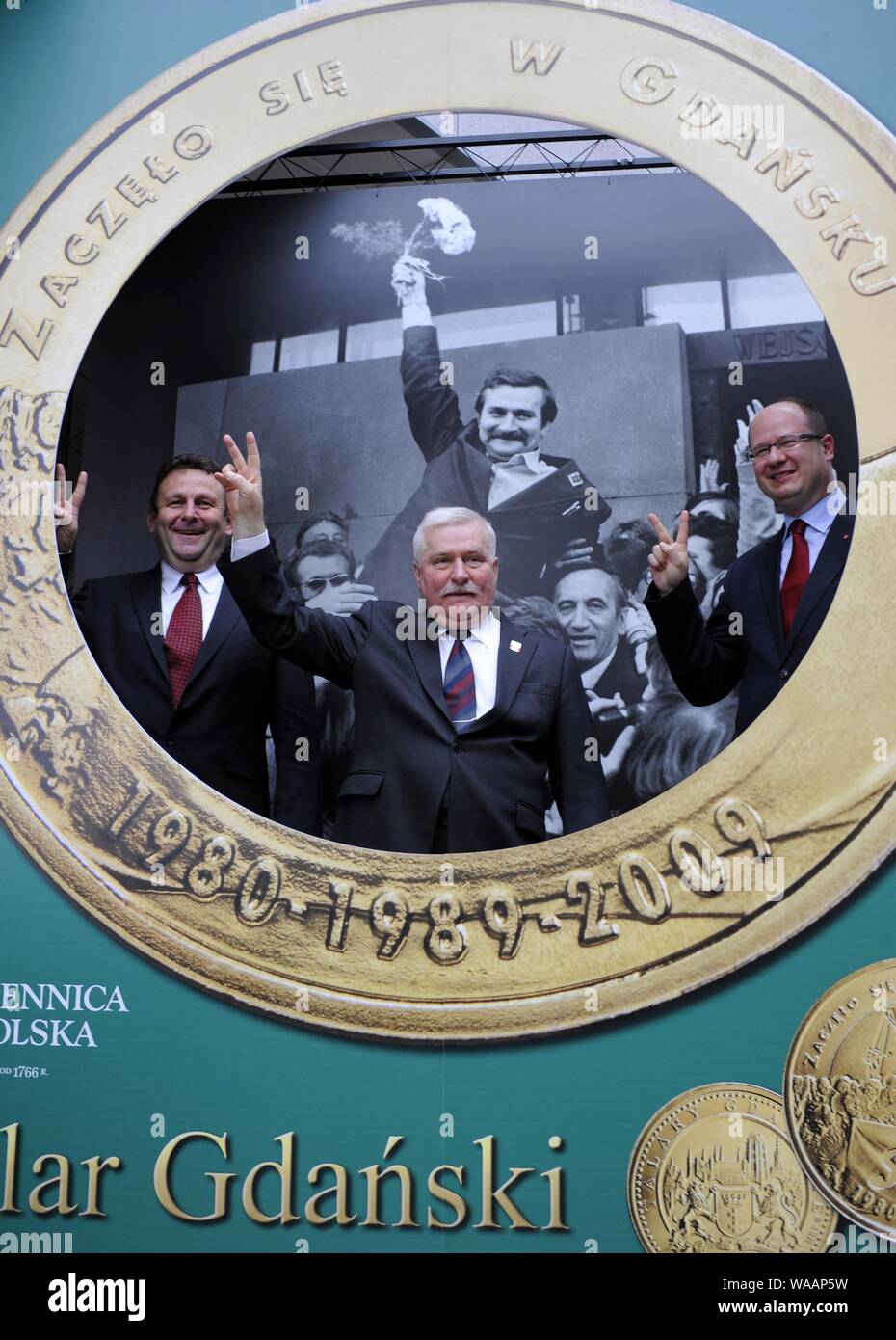 June 3, 2009 Warsaw, Poland. Pictured: Lech Walesa (President of Poland ...
