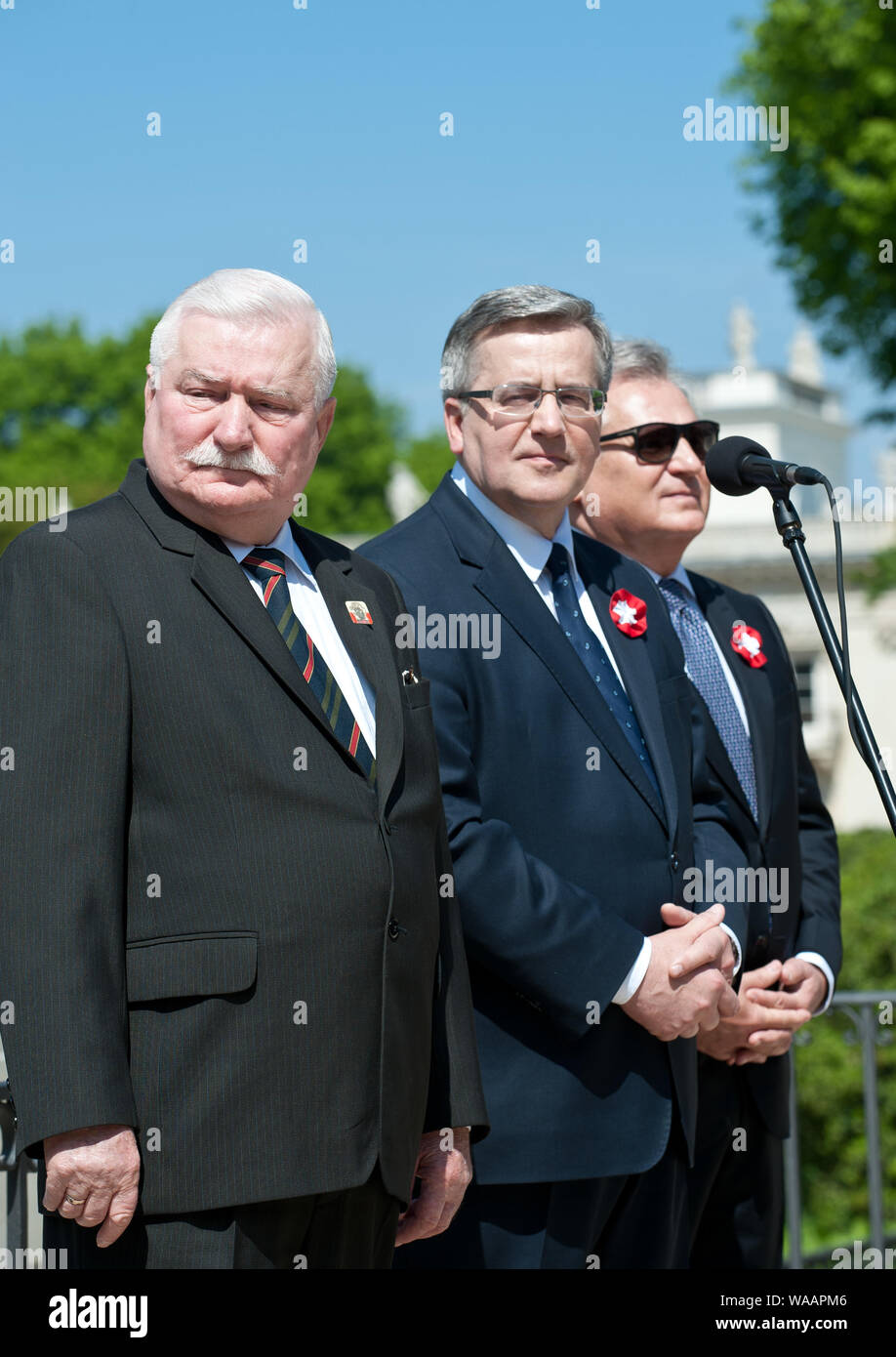 May 1, 2014 Lazienki, Warsaw, Poland. 10th anniversary of Poland`s ...