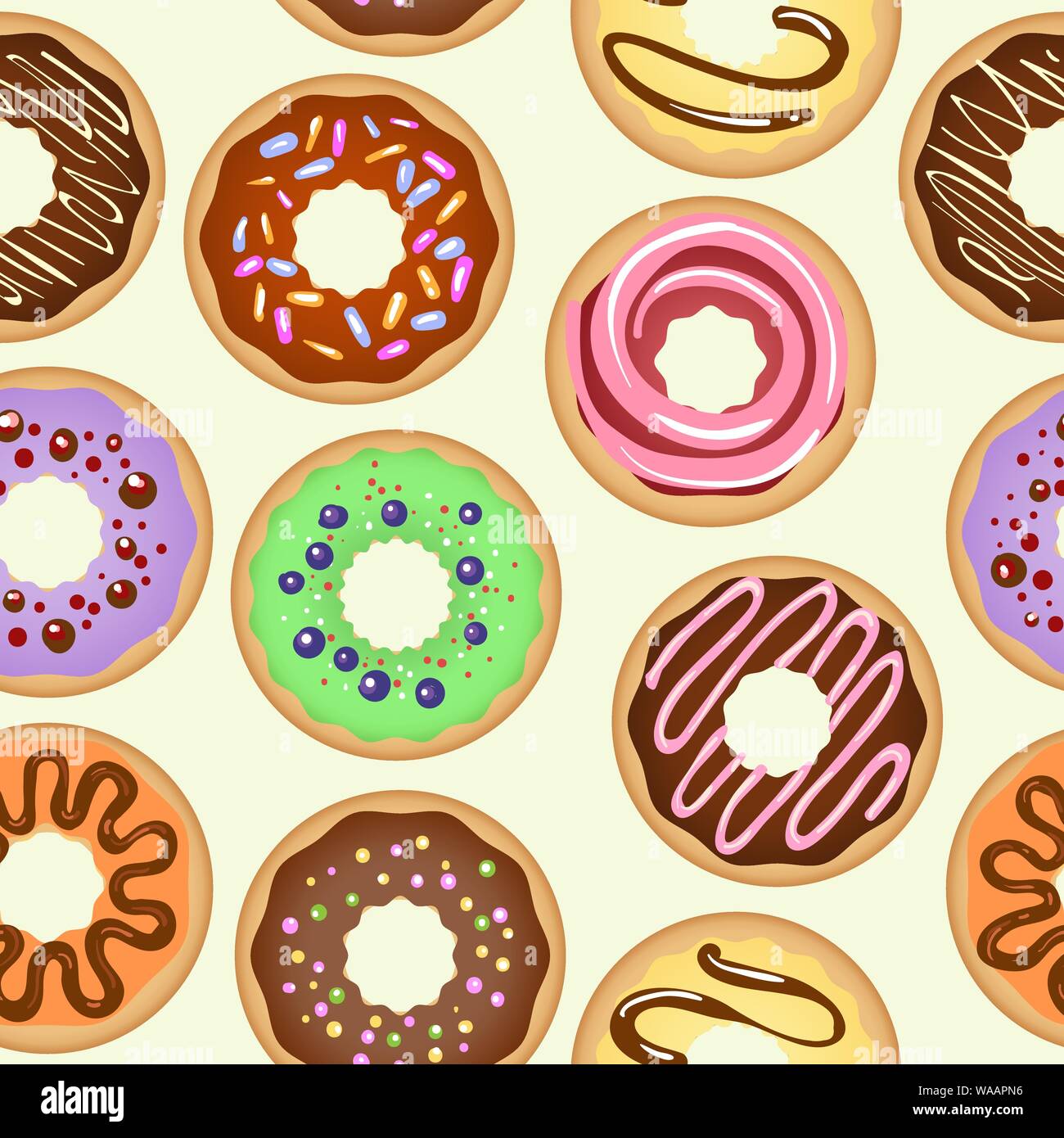 Donuts seamless pattern Stock Vector Image & Art - Alamy
