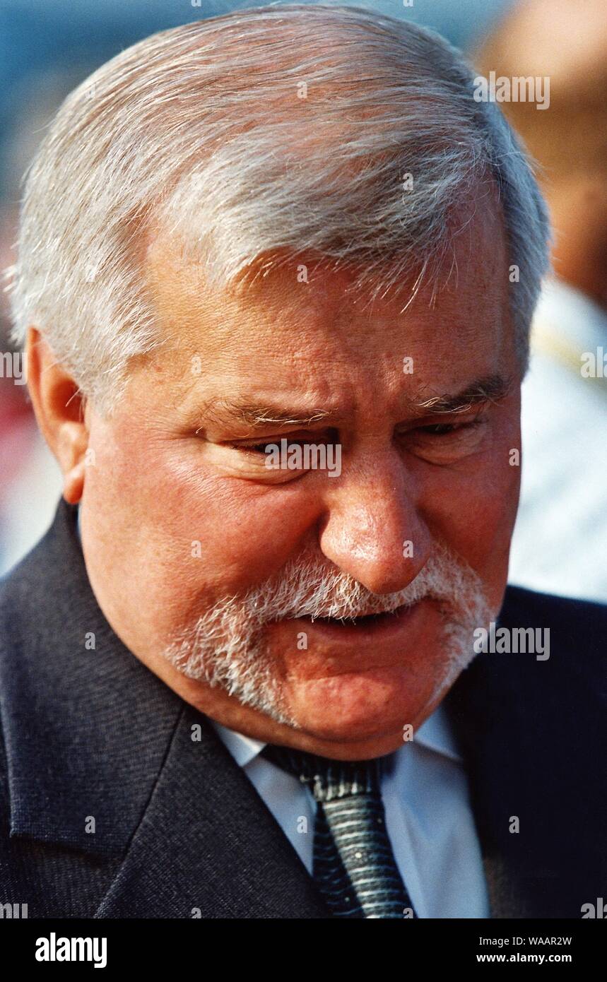 archive photo, Lech Walesa - President of Poland between 1990 and 1995 ...
