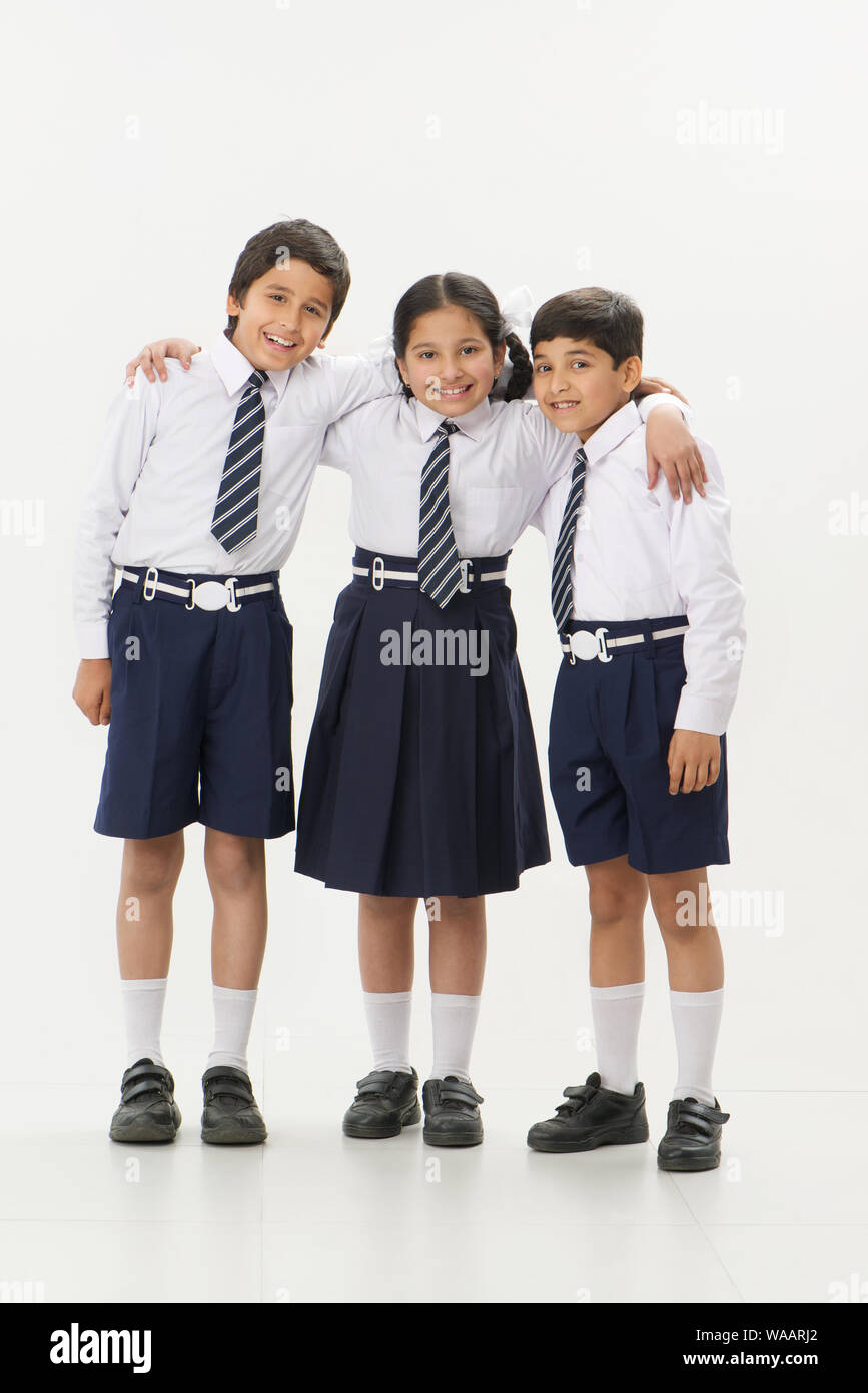 School children standing together and smiling Stock Photo - Alamy