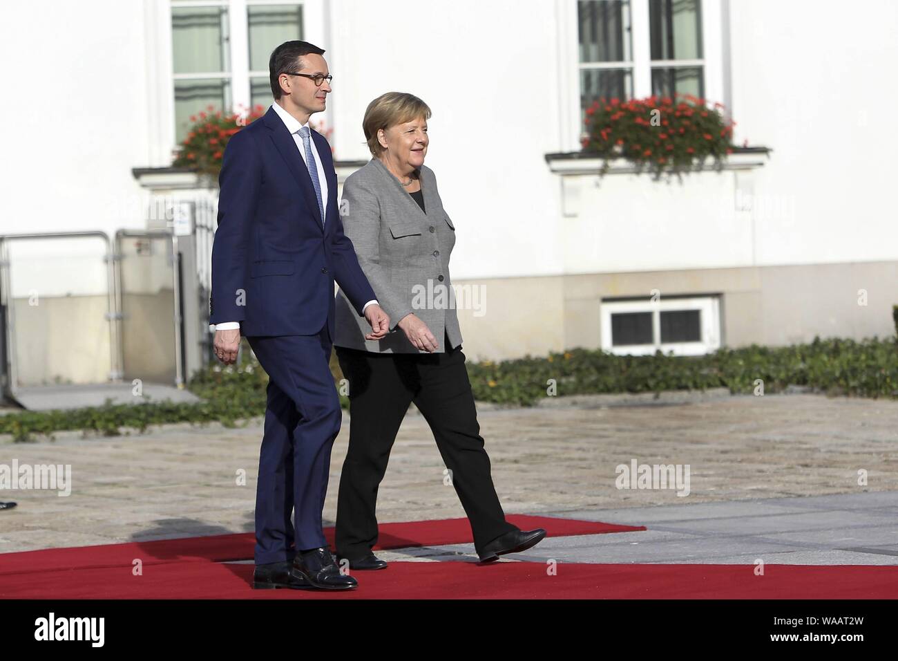 Warsaw Poland, November 2, 2018. Angela Merkel visiting Poland ...
