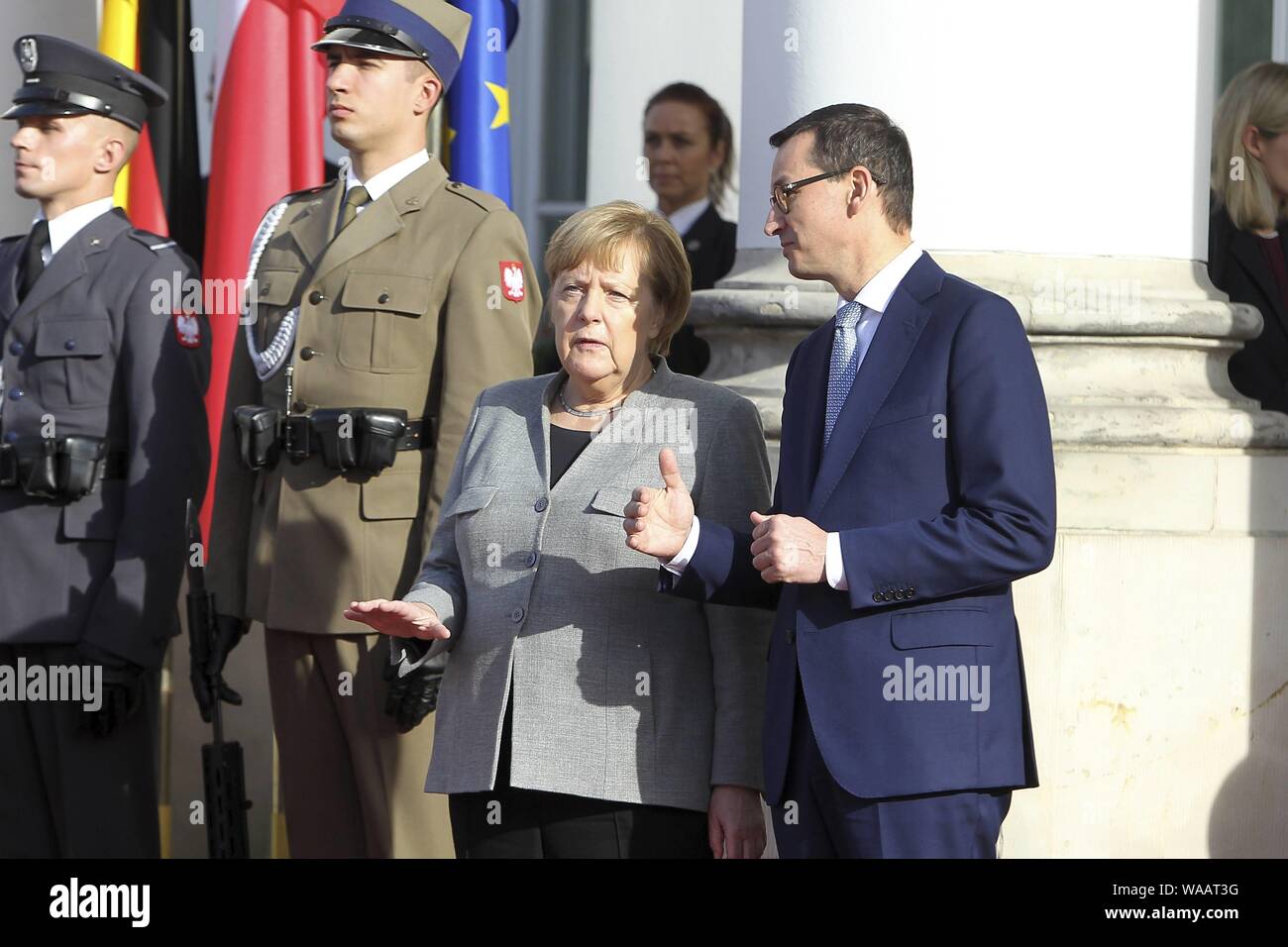 Warsaw Poland, November 2, 2018. Angela Merkel visiting Poland ...