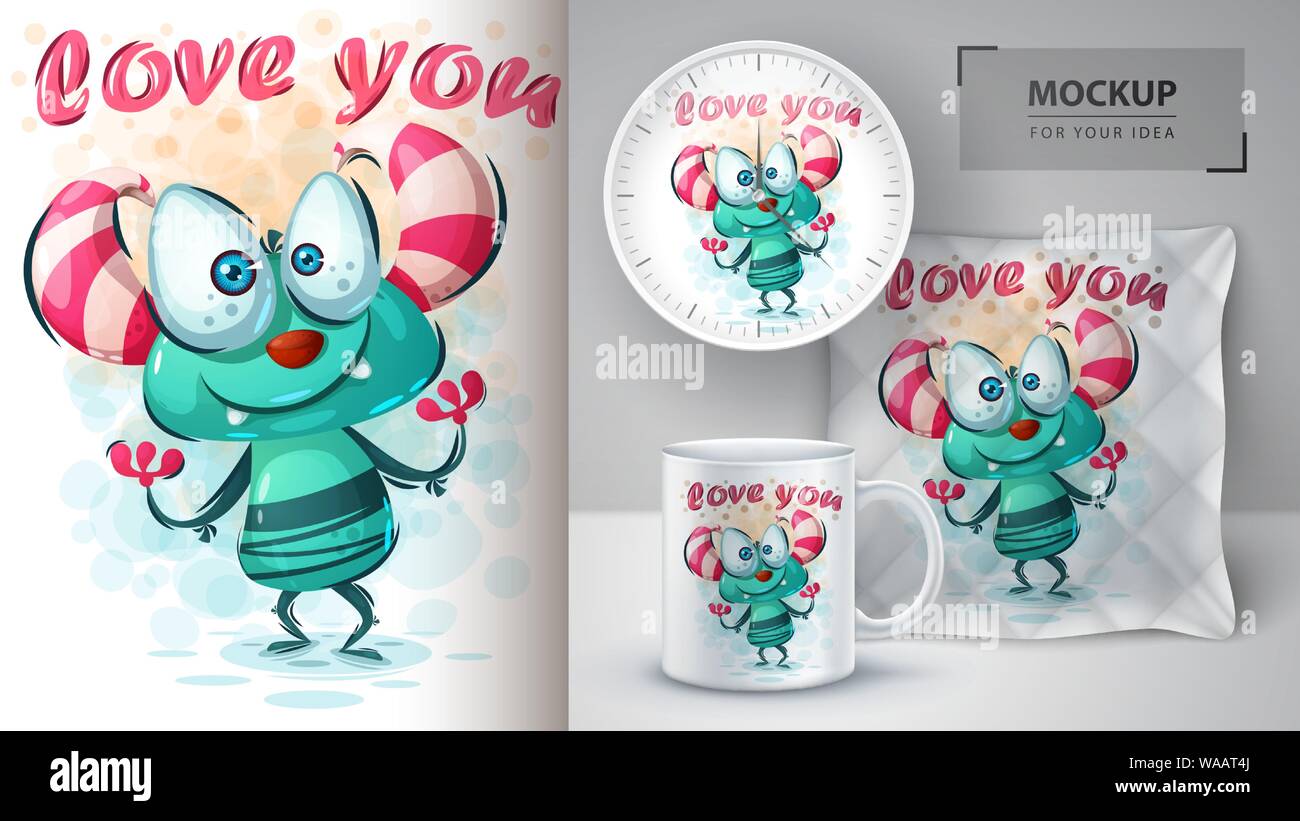 Funny cartoon animal - mockup for your idea Stock Vector Image & Art ...