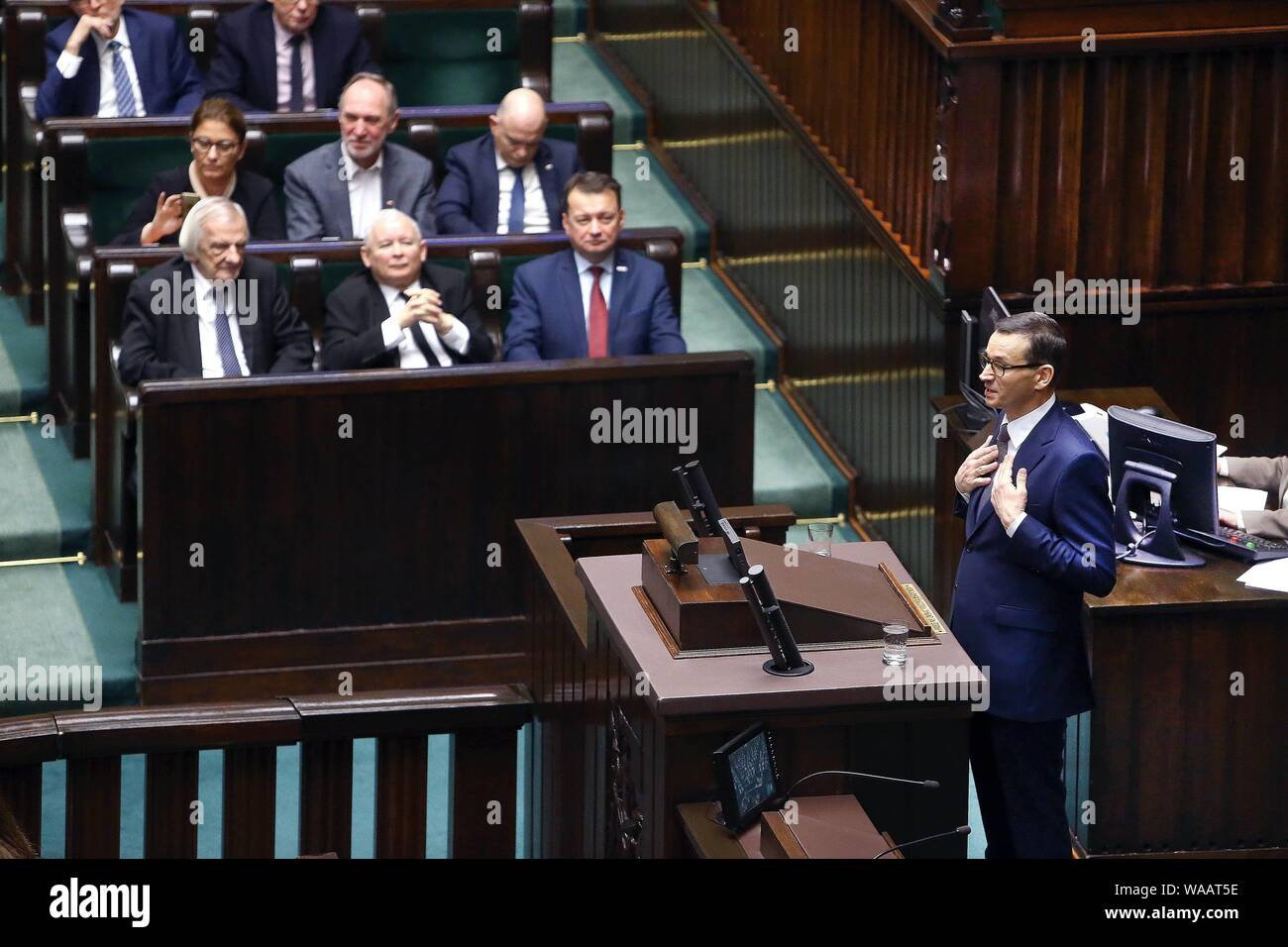 12.12.2018 Sejm, Warsaw, Poland. rime Minister of Poland Mateusz ...