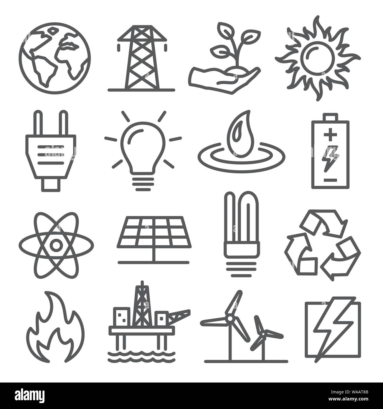 Power line on background green Cut Out Stock Images & Pictures - Alamy