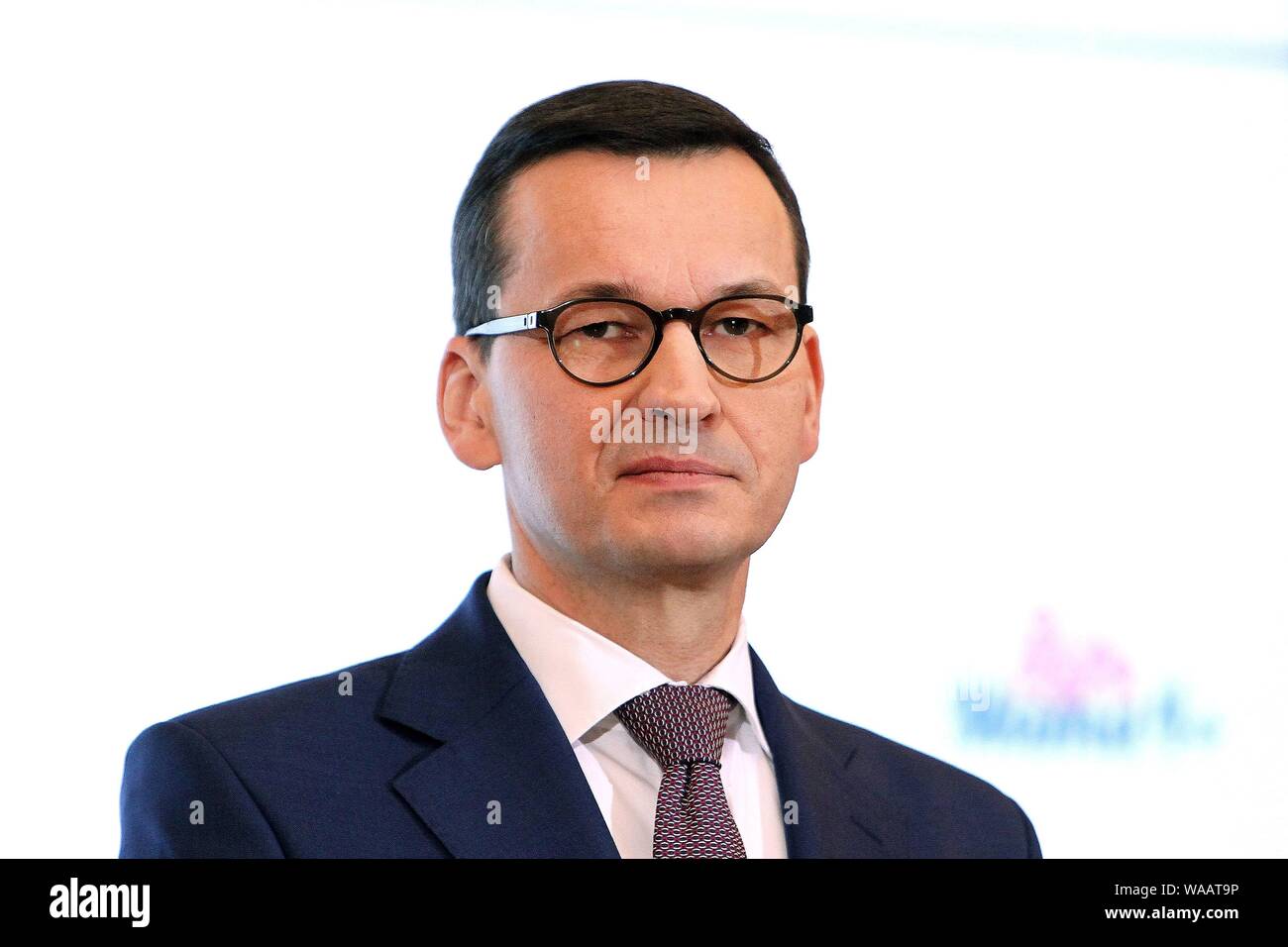 Warsaw, Poland 22.01.2019. Press Conference. Pictured: Prime Minister ...