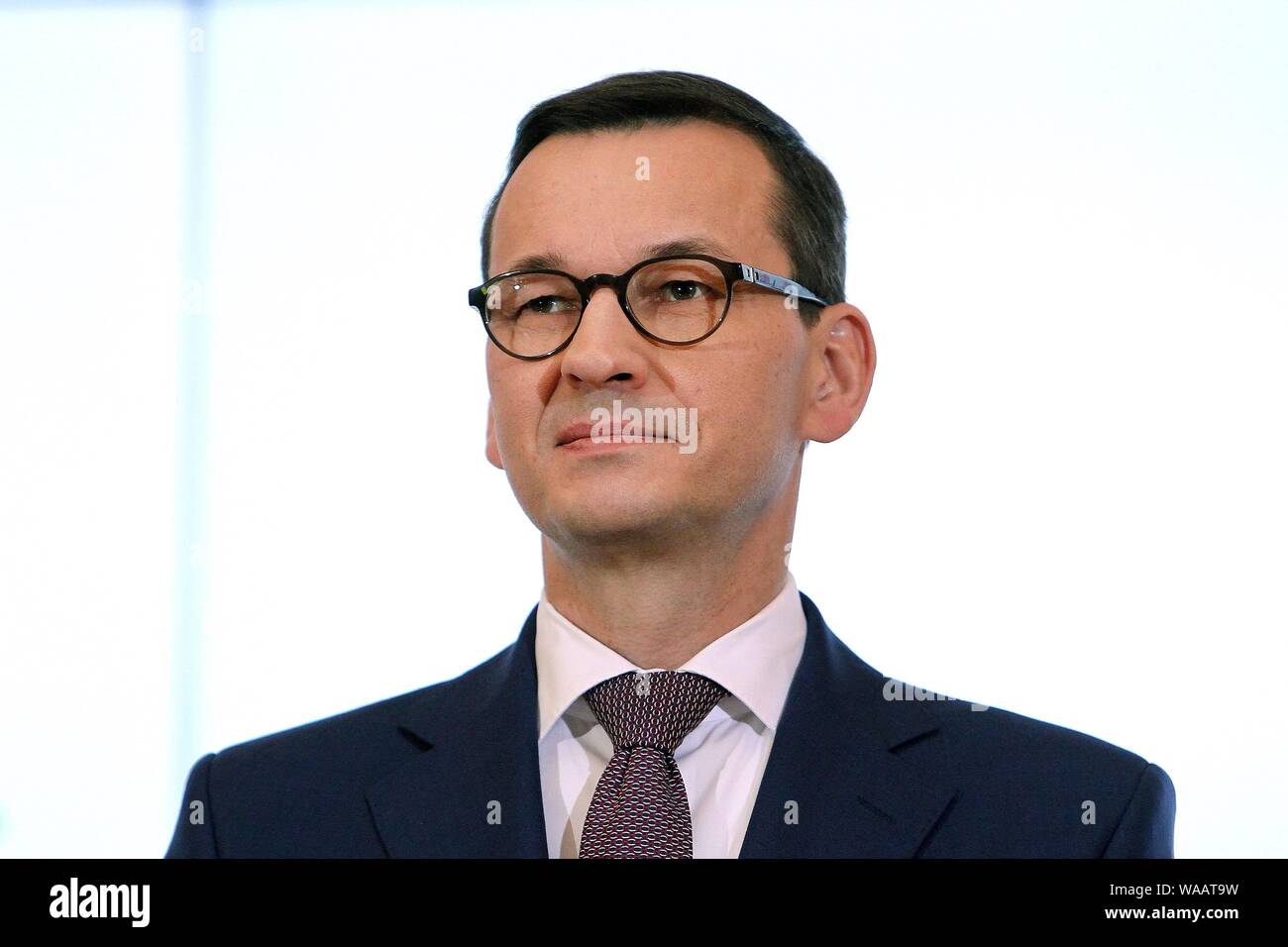 Warsaw, Poland 22.01.2019. Press Conference. Pictured: Prime Minister ...