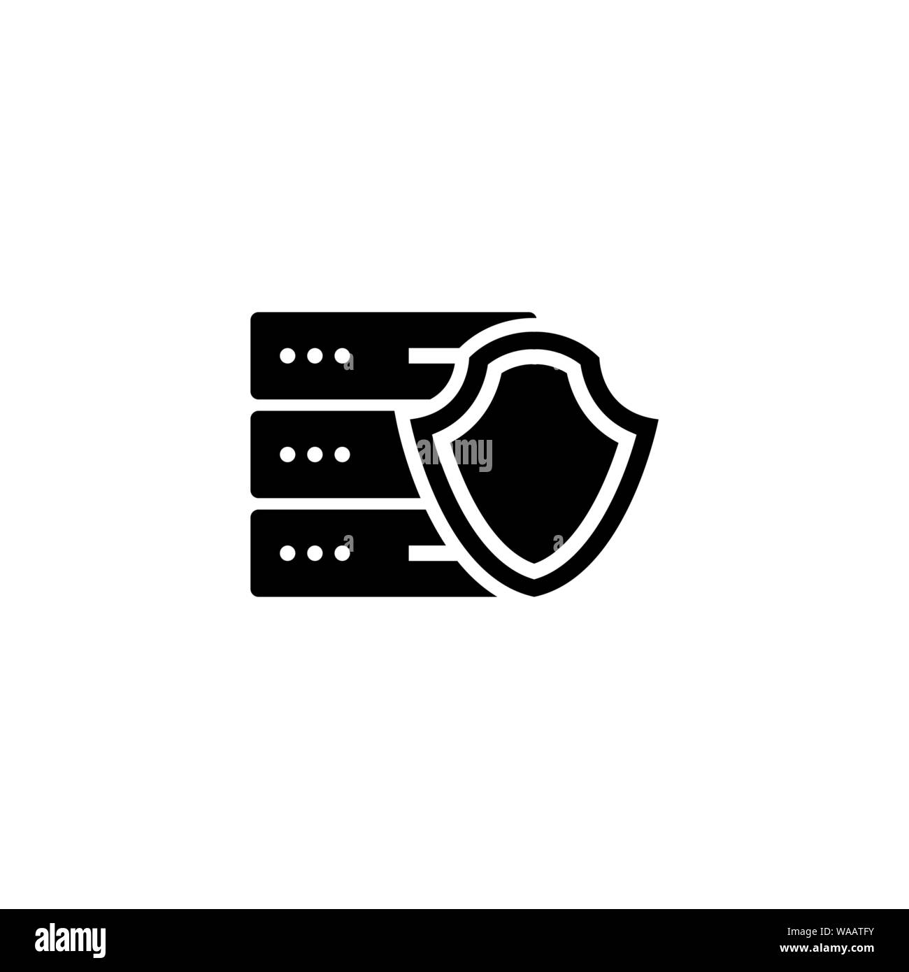 Cybersecurity. Protection Network Security. Flat Vector Icon ...