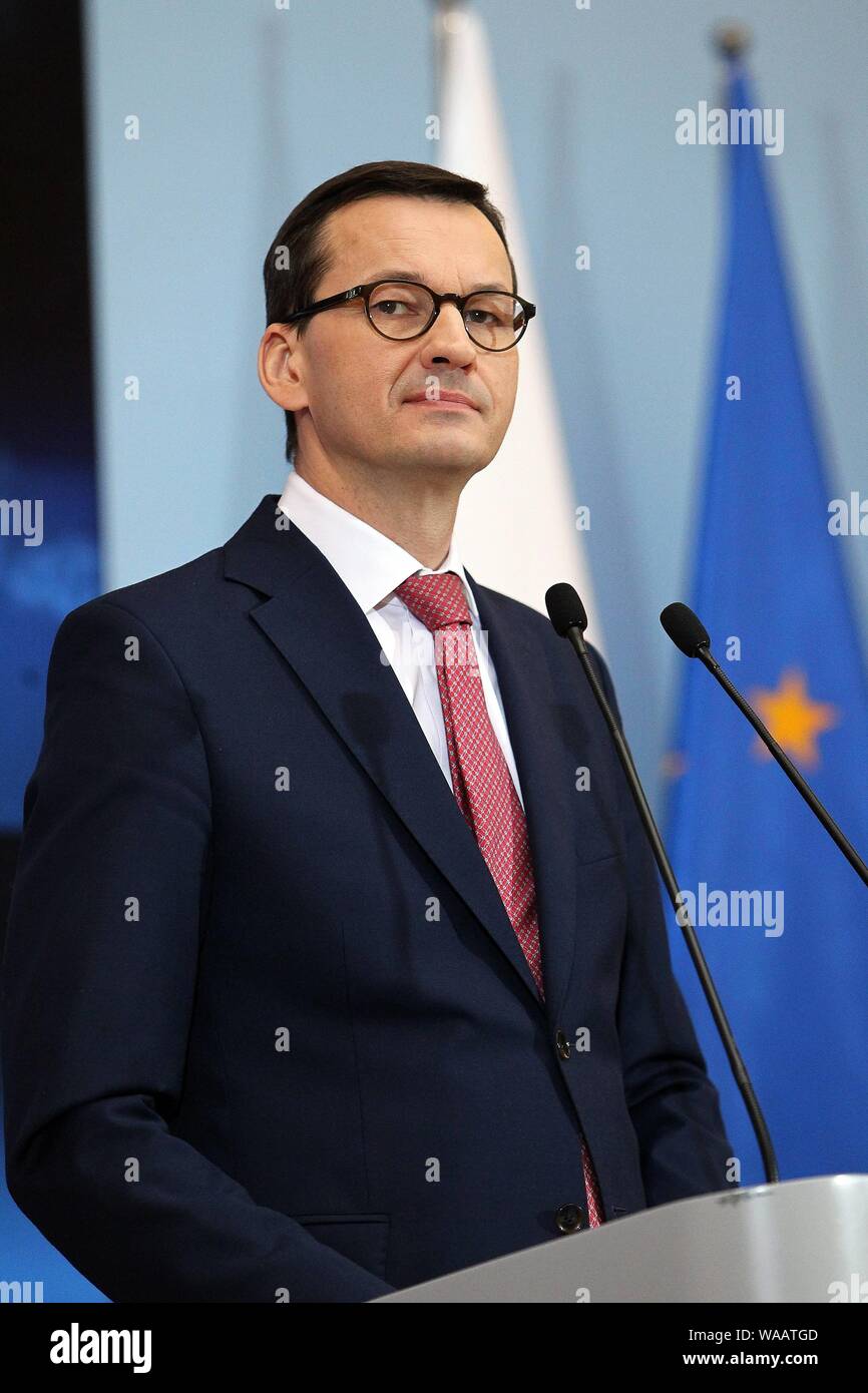 Warsaw, Poland 07.03.2019 Pictured: Prime Minister of Poland Mateusz ...