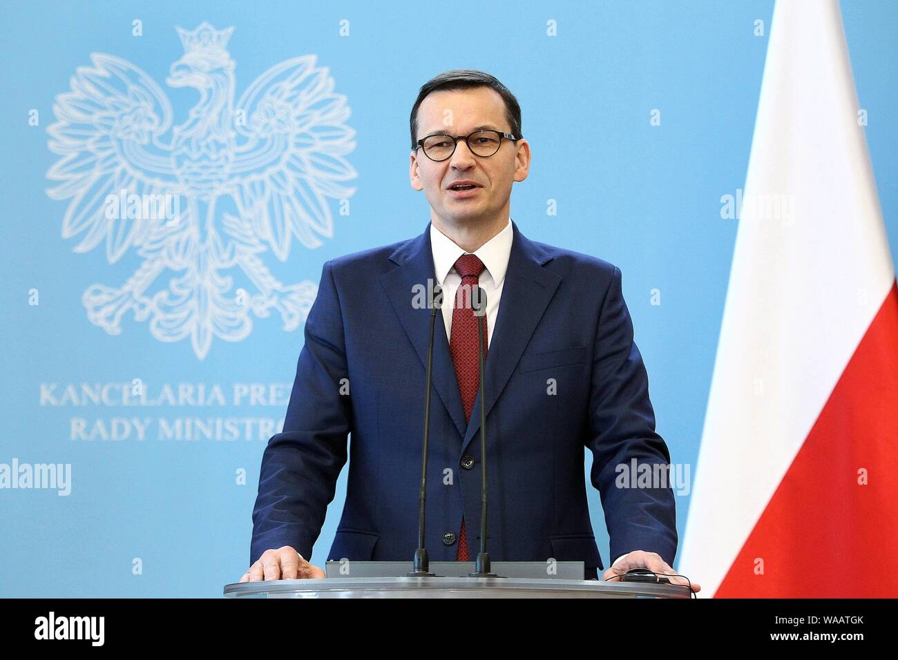 Pictured: Prime Minister of Poland Mateusz Morawiecki Stock Photo - Alamy