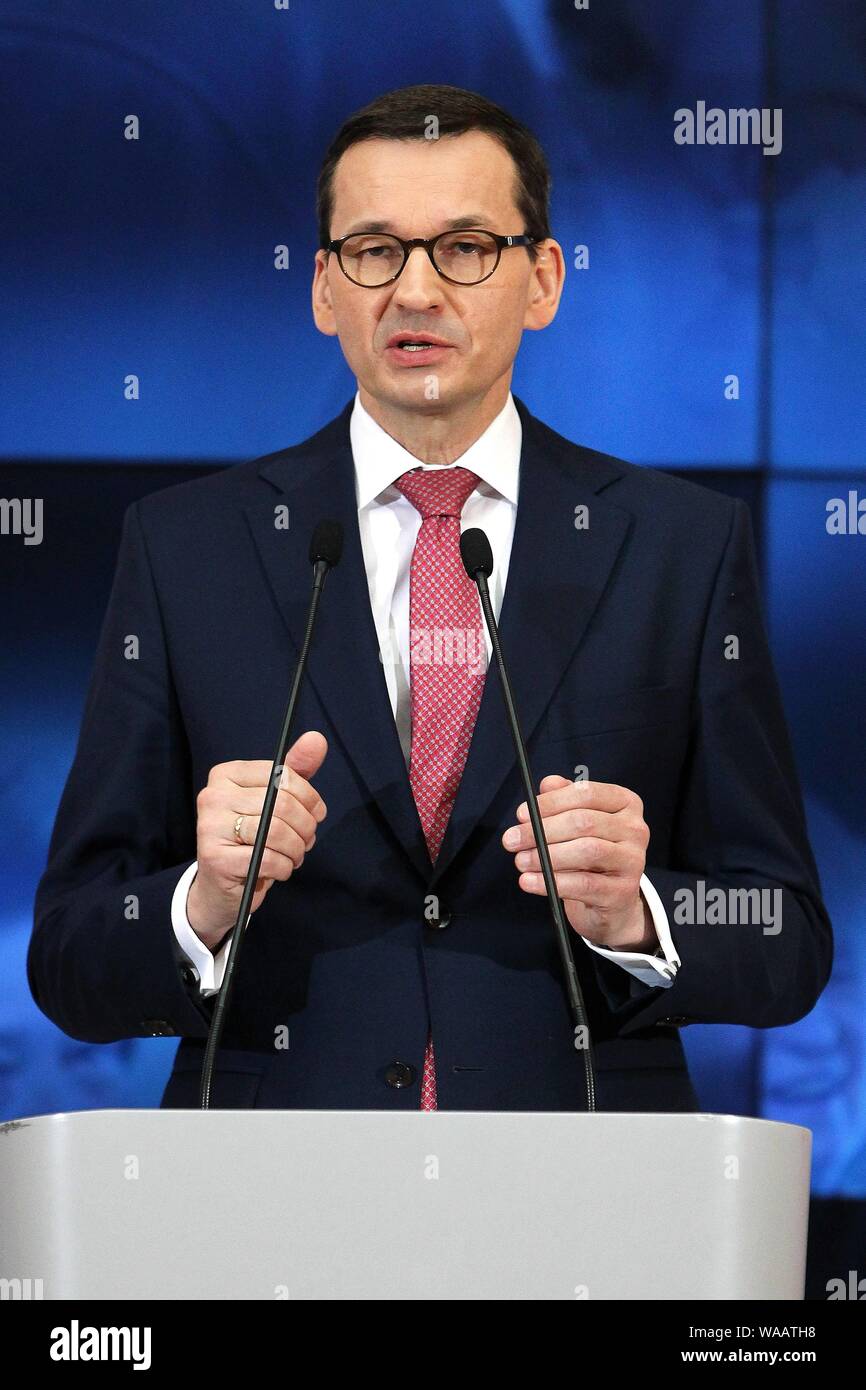 Warsaw, Poland 07.03.2019 Pictured: Prime Minister of Poland Mateusz ...