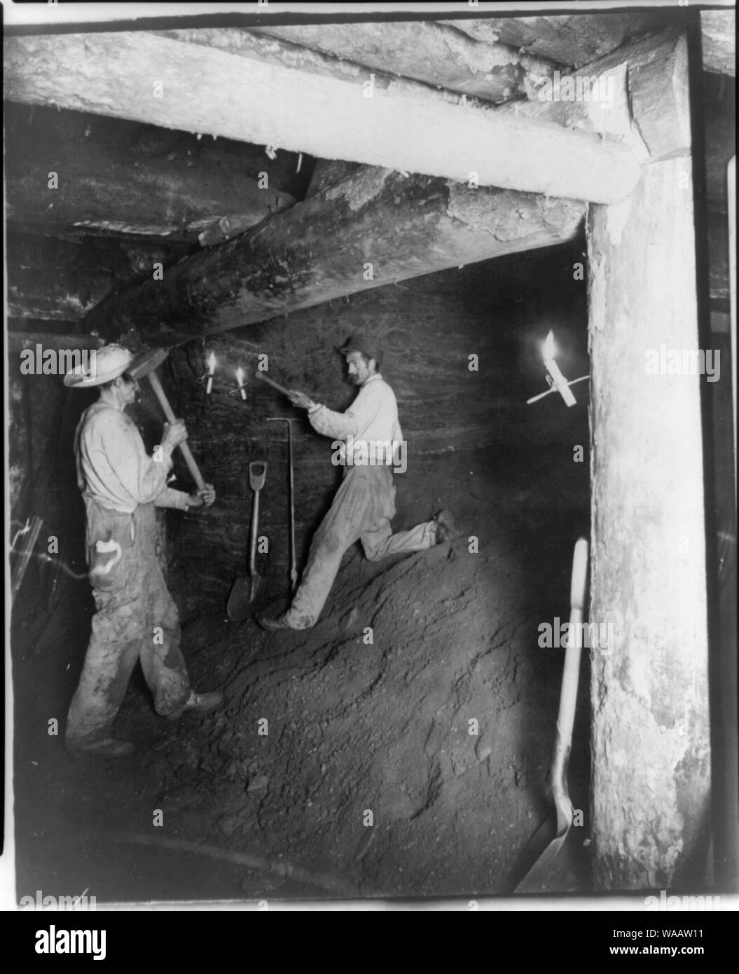 Coal miners at work in mine Stock Photo - Alamy