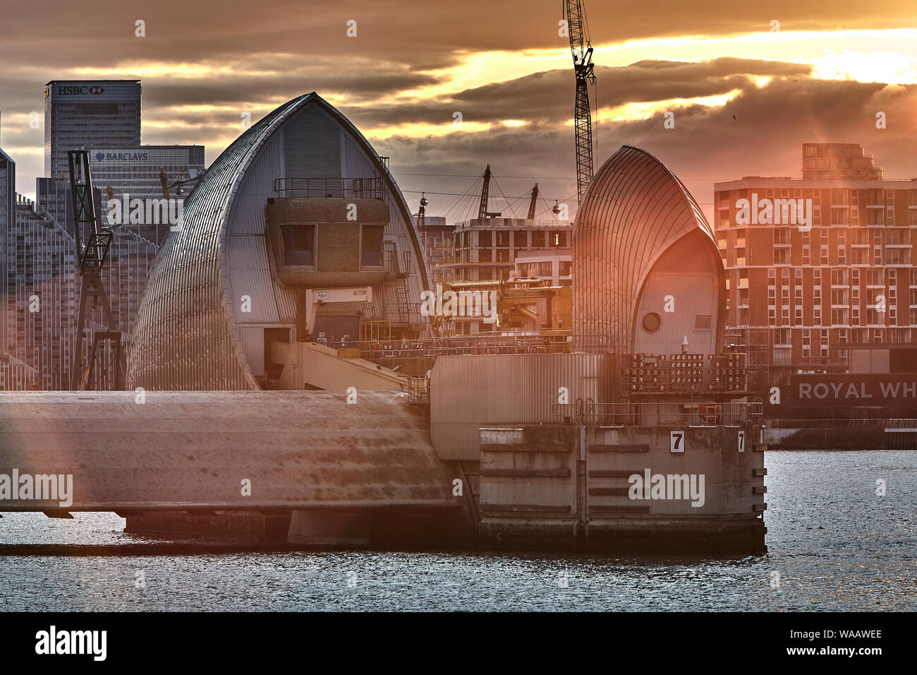 The Thames Barrier prevents the floodplain of most of Greater London ...