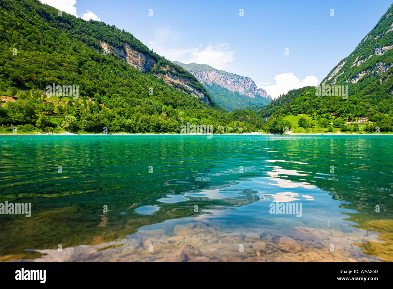 Lake Tenno in South Tyrol in Italy near Lake Garda Stock Photo - Alamy