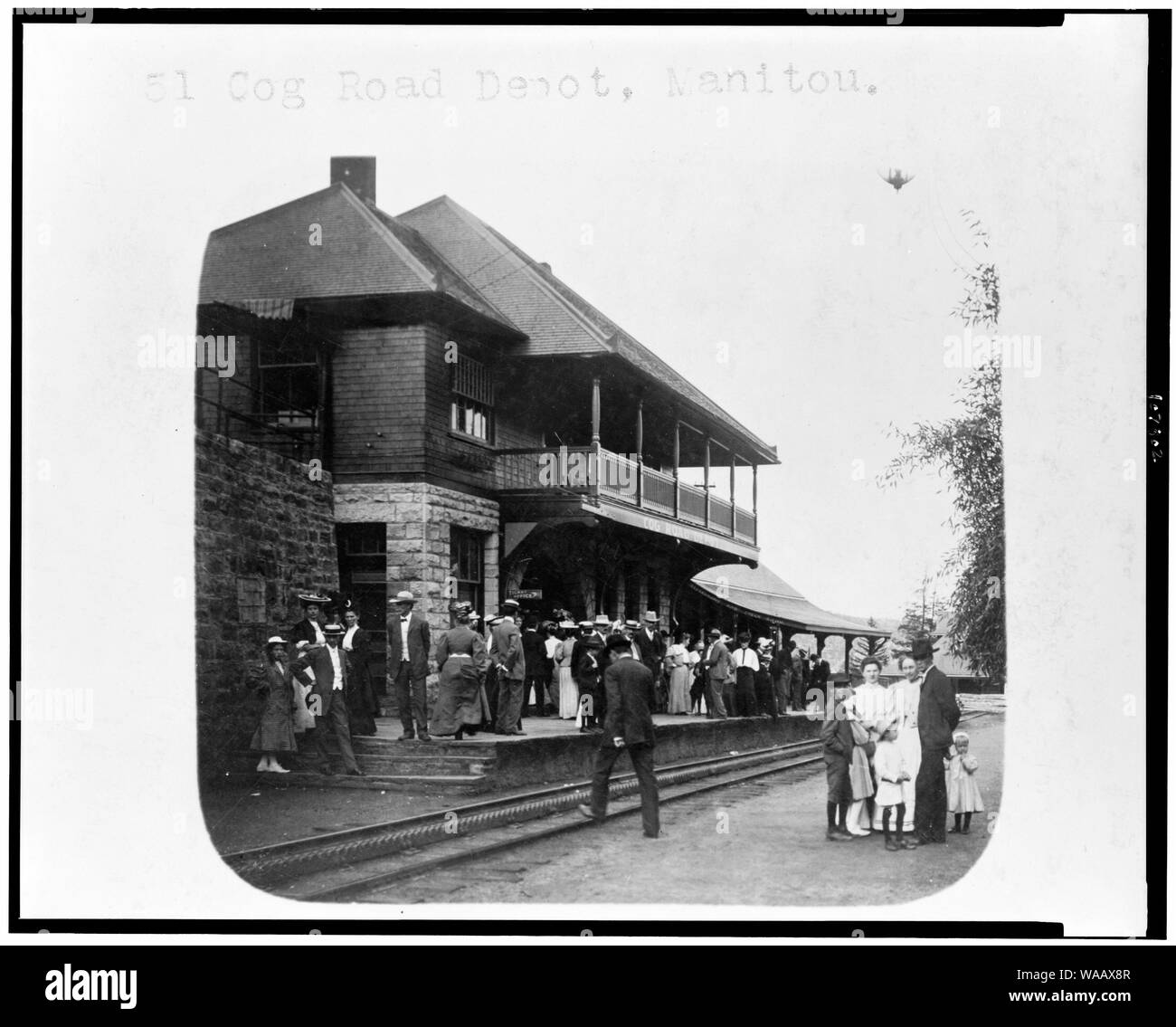 Cog Road Depot, Manitou Stock Photo - Alamy
