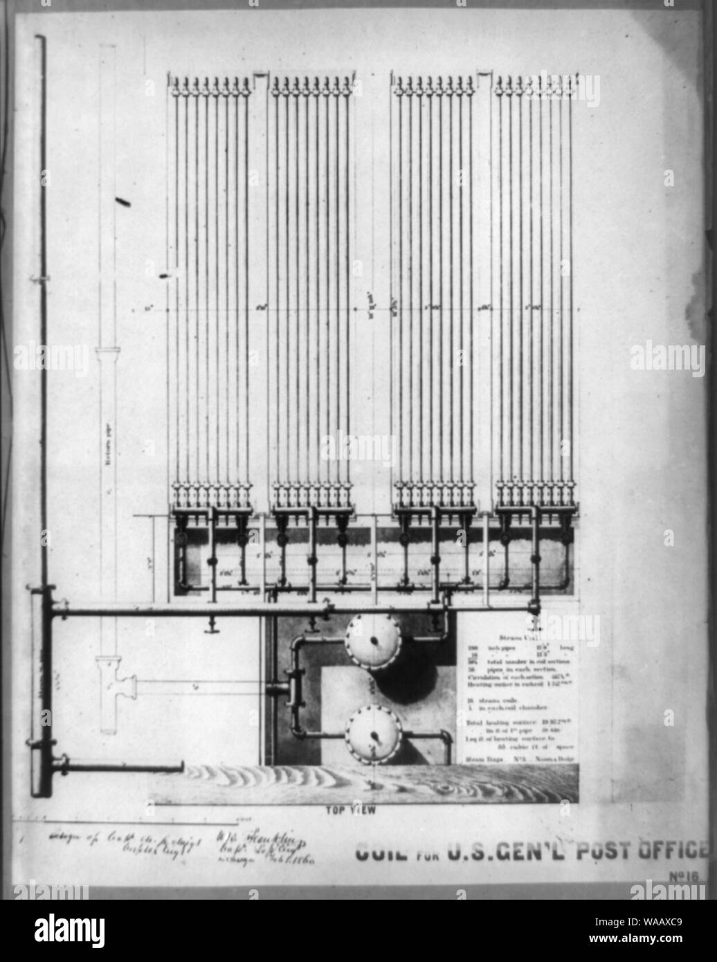 Coil for U.S. General Post Office, top view Stock Photo - Alamy