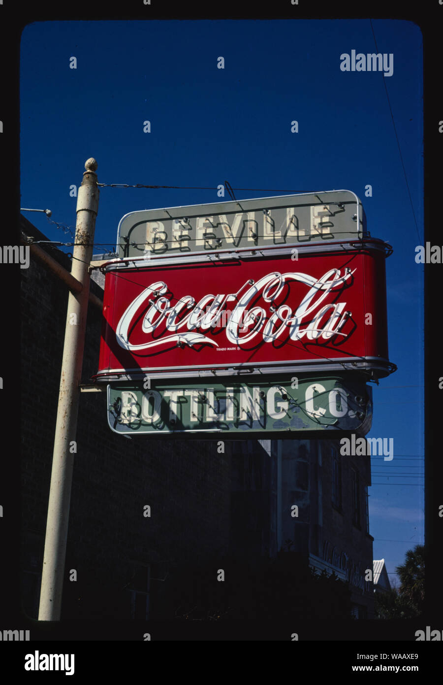 Coke sign, Beeville, Texas Stock Photo - Alamy