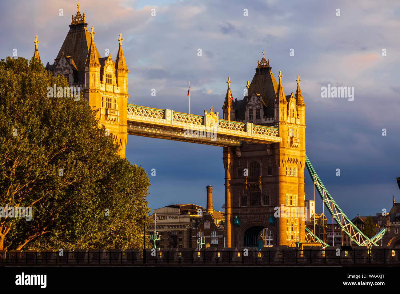 England, London, View of Tower Bridge From Inside The Tower of London ...