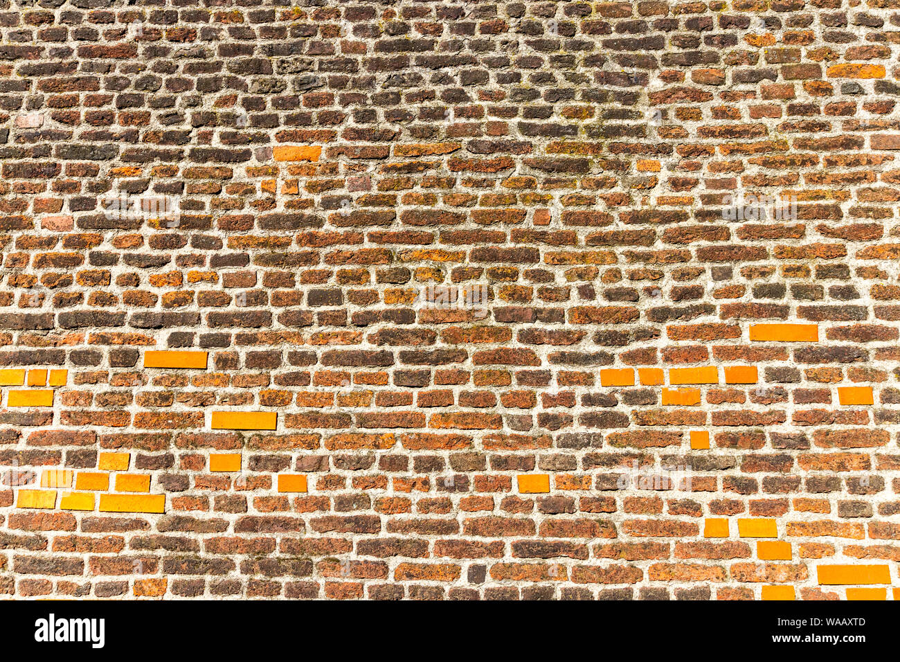 Background of old red stone wall. Texture of brick. Pattern for design ...