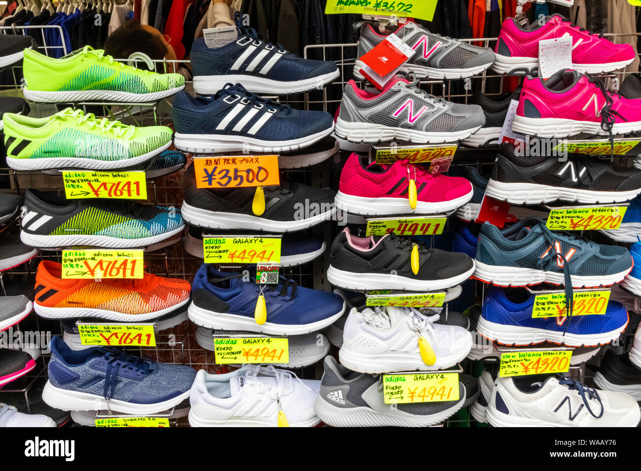 Japan, Honshu, Tokyo, Ueno, Ameyoko Shopping Street, Sportswear Shop ...