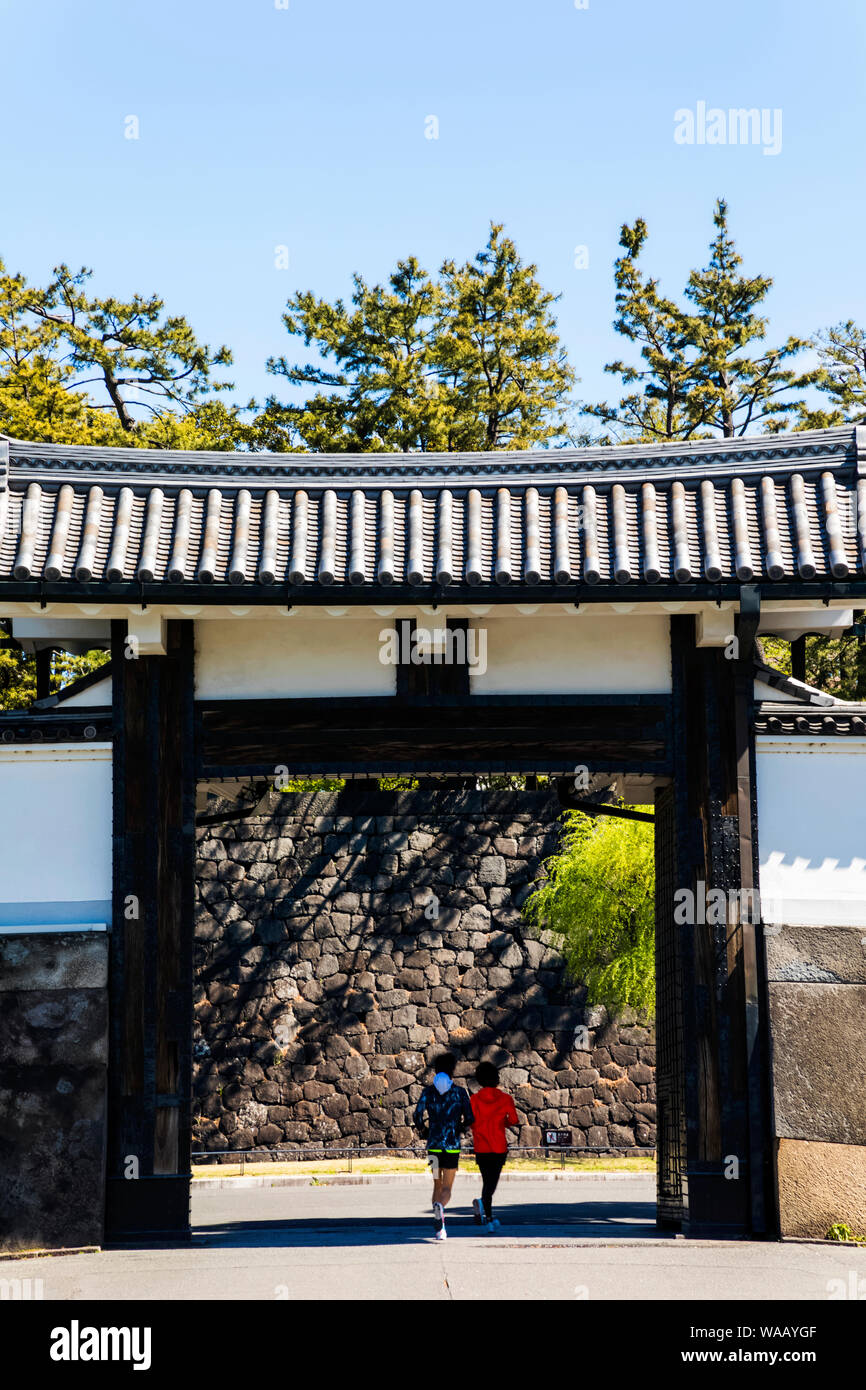 Japan, Honshu, Tokyo, Hibiya, Imperial Palace, Sakuradamon Gate ...