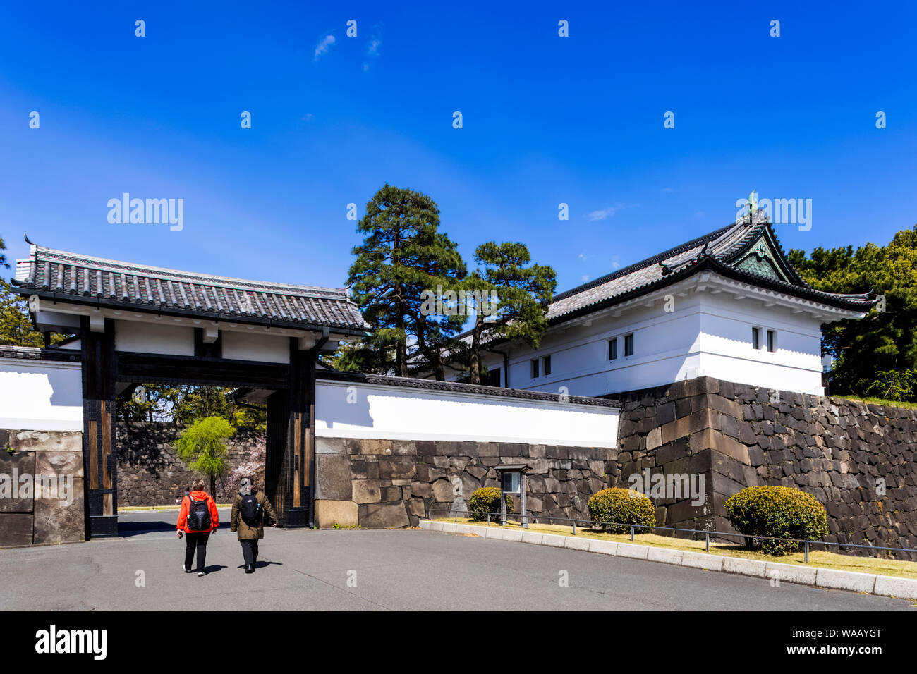 Japan, Honshu, Tokyo, Hibiya, Imperial Palace, Sakuradamon Gate ...