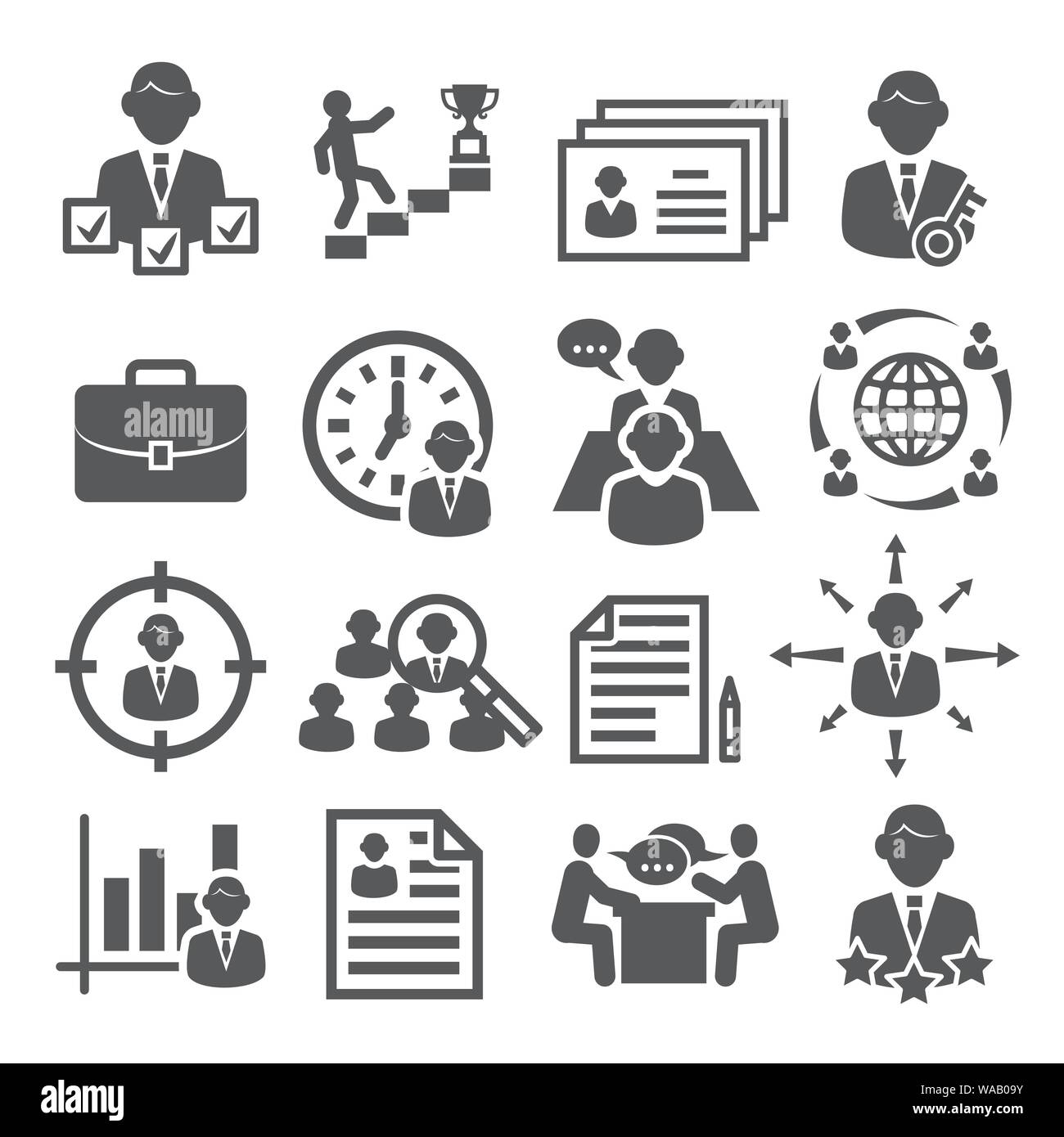 Head Hunting Icons on white background Stock Vector Image & Art - Alamy