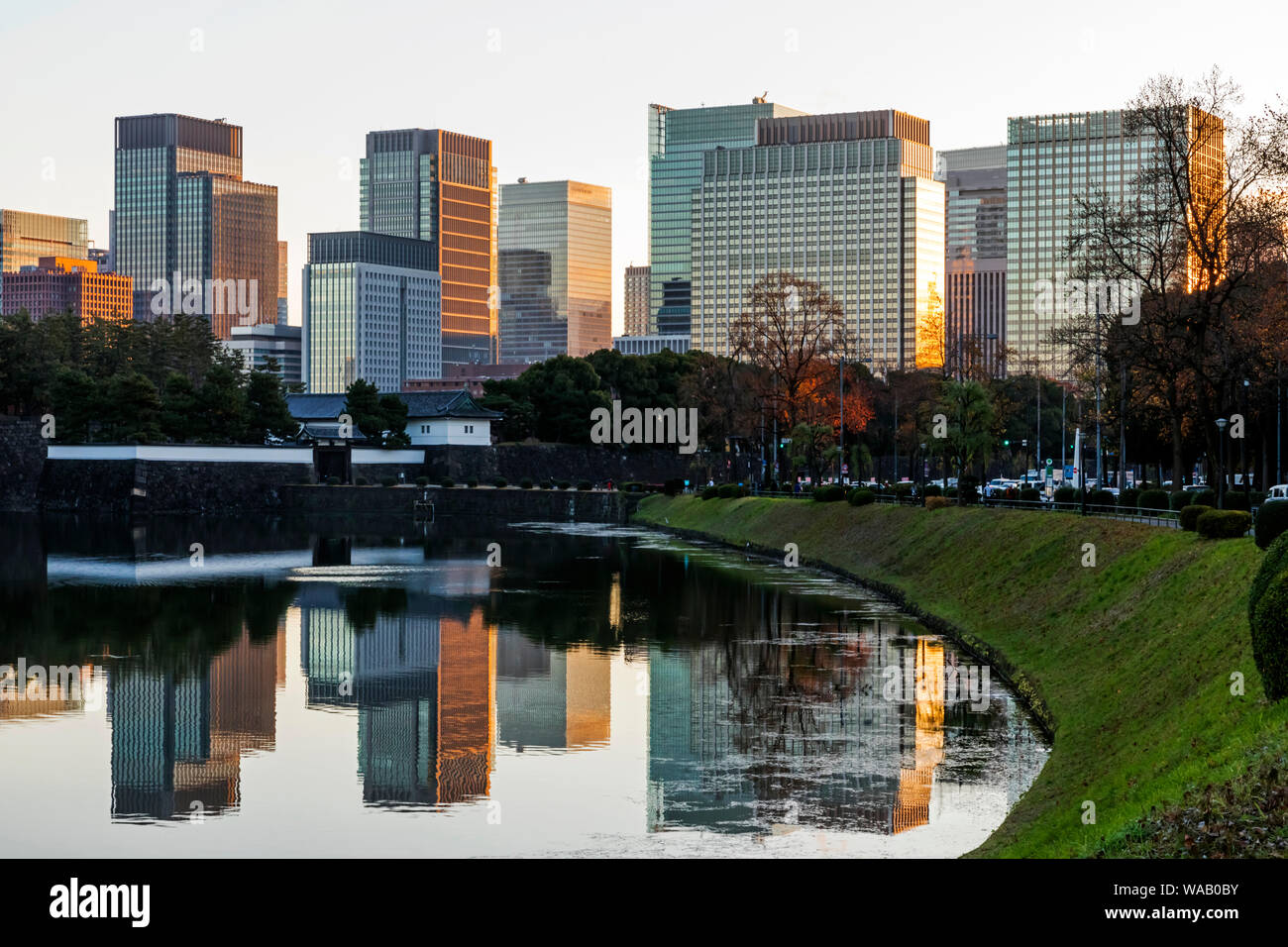 Japan, Honshu, Tokyo, Hibiya, Imperial Palace, Sakuradamon Gate and ...