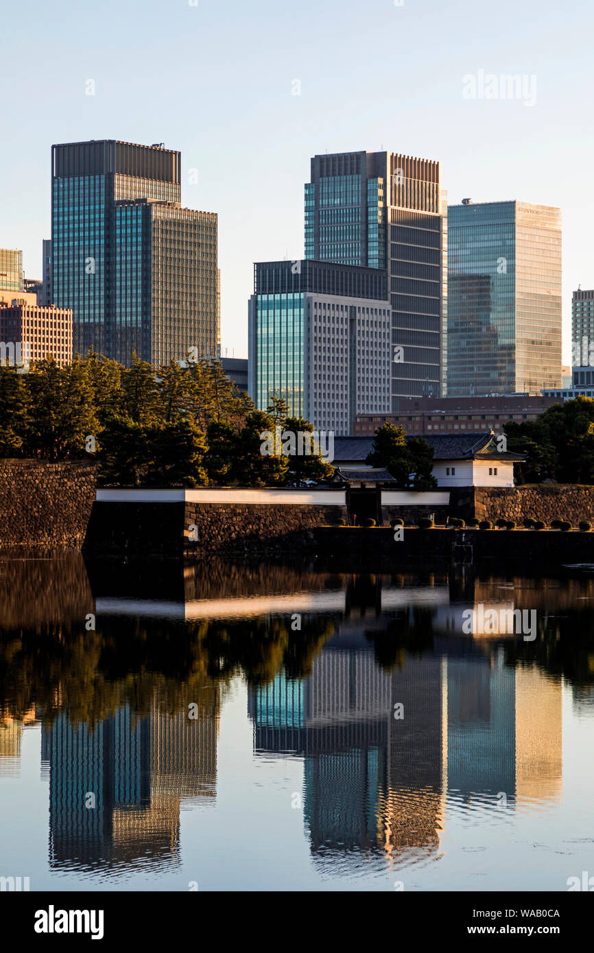 Japan, Honshu, Tokyo, Hibiya, Imperial Palace, Sakuradamon Gate and ...