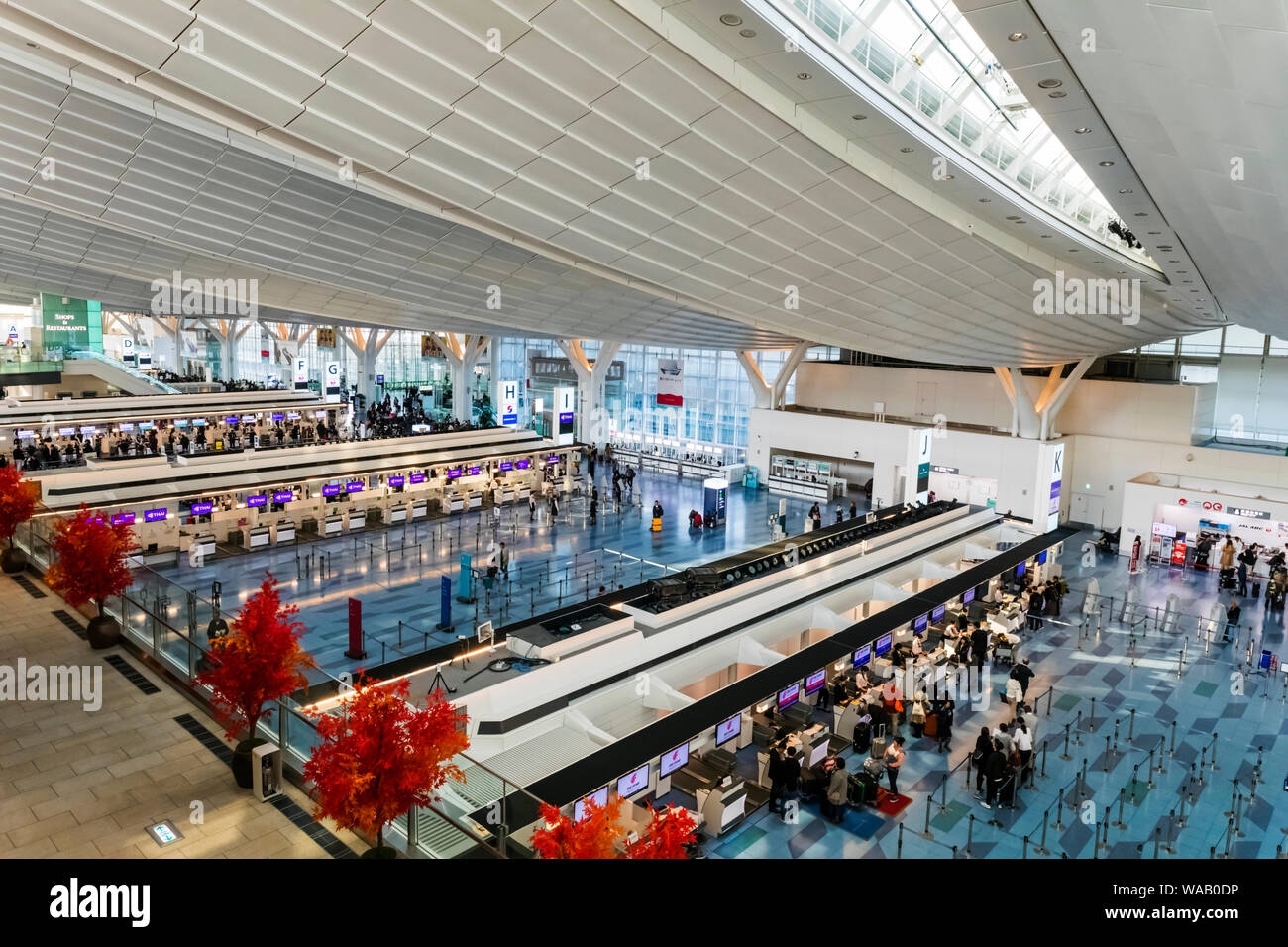 Japan, Honshu, Tokyo, Haneda Airport, International Terminal, Departure ...