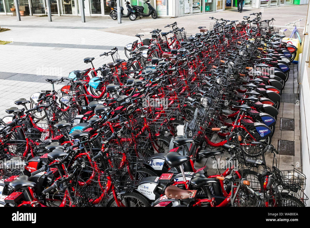 Japan, Honshu, Tokyo, Toyosu, Rental Bicycles Parking Station, 30076211 ...