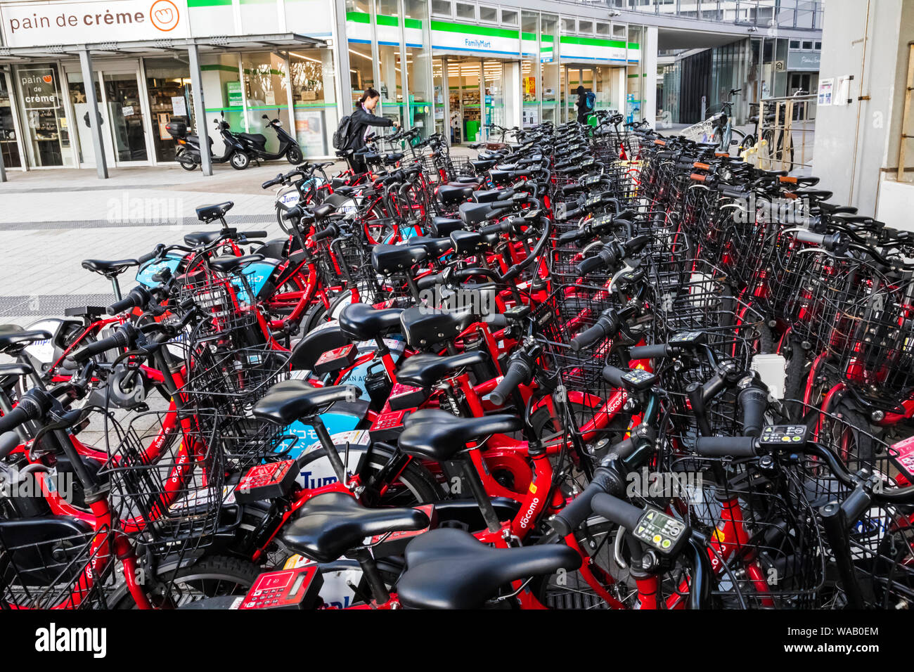 Japan, Honshu, Tokyo, Toyosu, Rental Bicycles Parking Station, 30076212 ...