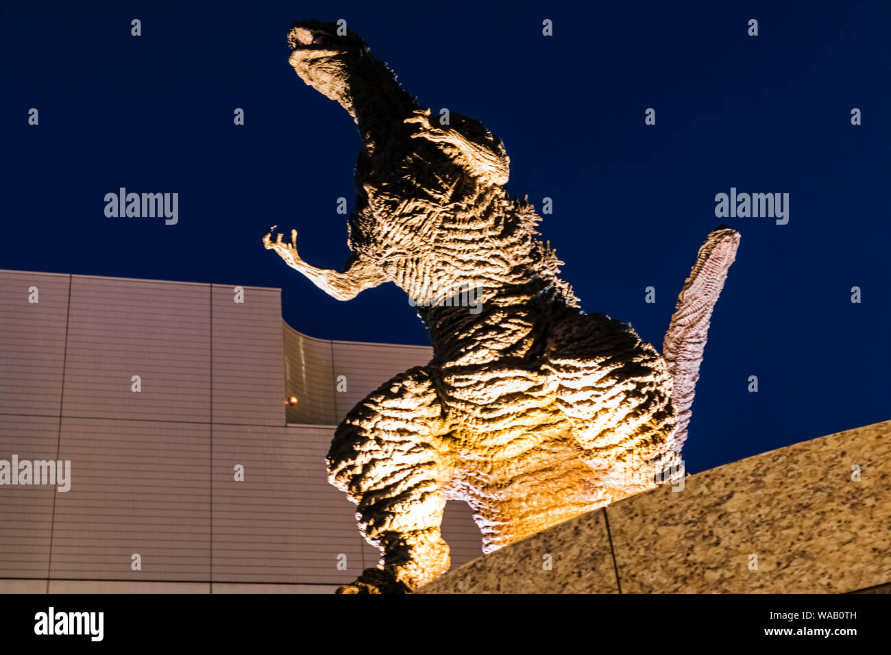 Japan, Honshu, Tokyo, Yurakucho, Hibiya, Godzilla Square, Giant Statue ...