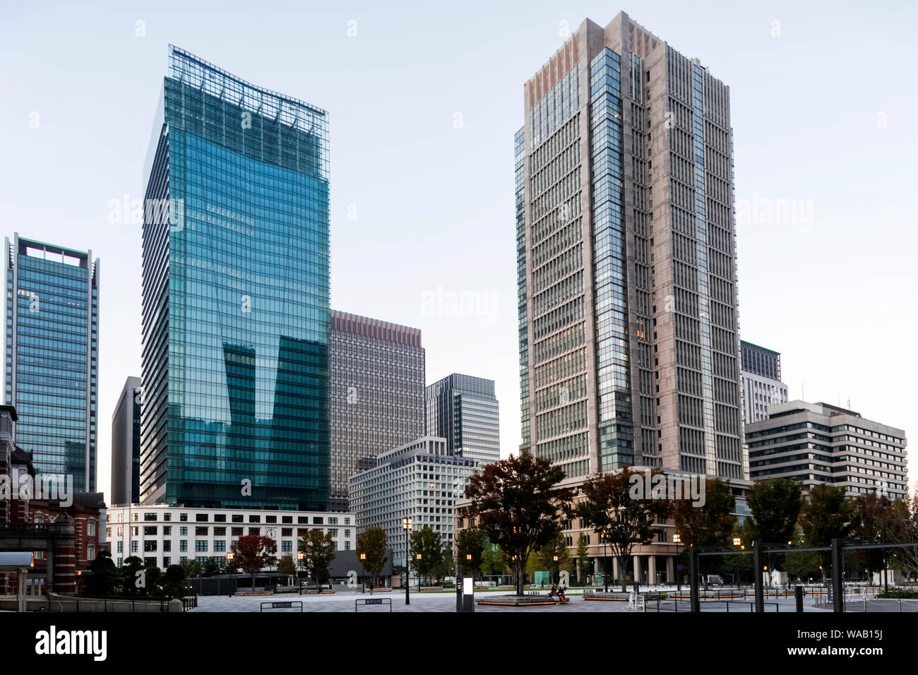 Japan, Honshu, Tokyo, Marunouchi District, Marunouchi Building and JP ...