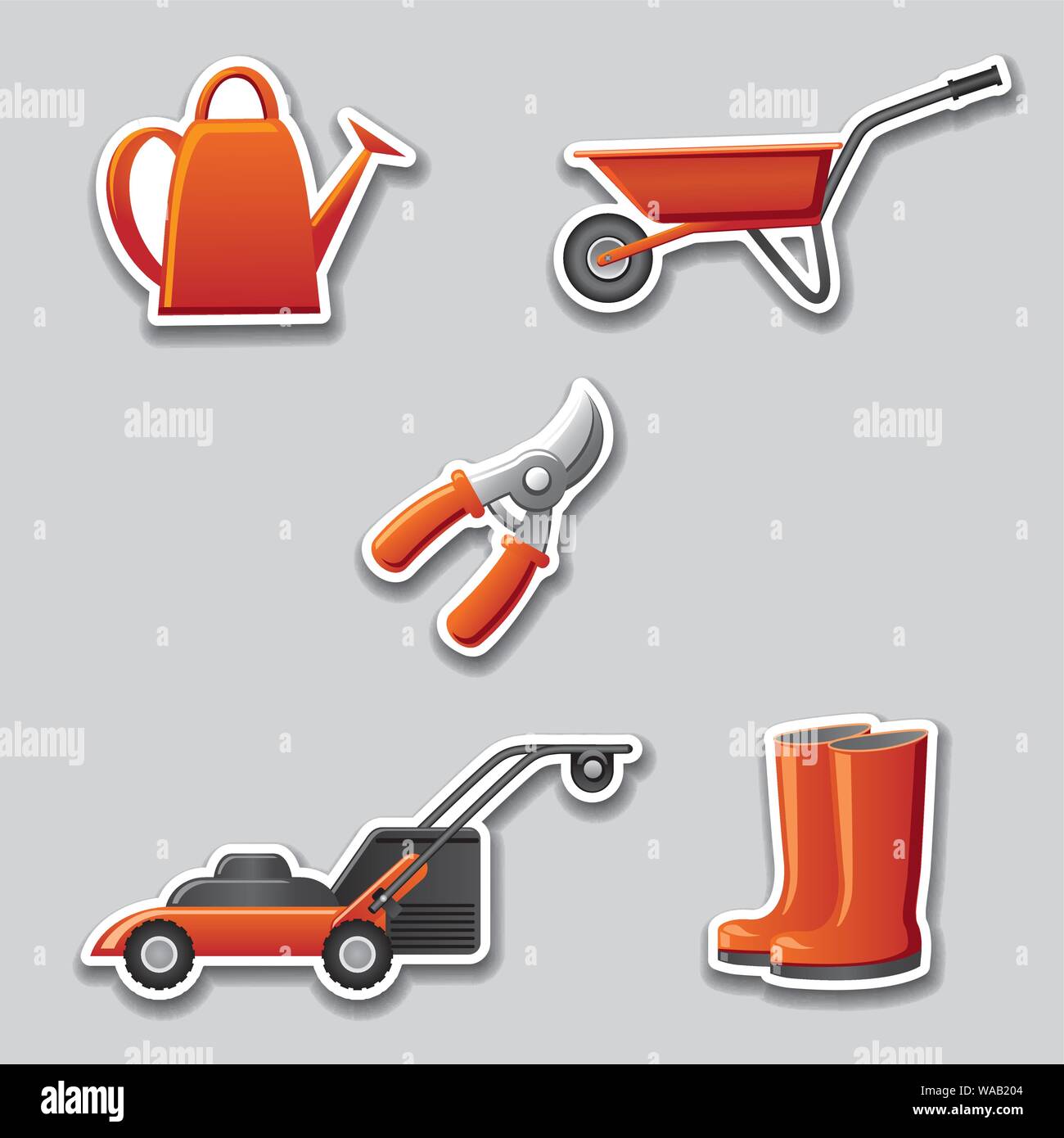 gardening tools stickers Stock Vector Image & Art - Alamy