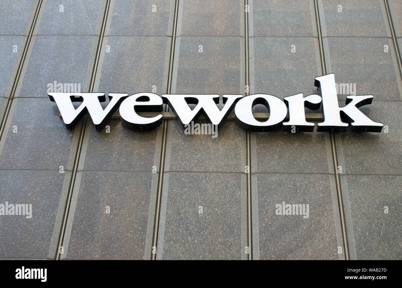 Wework Location and Exterior View of We Work Sign in Downtown Detroit ...