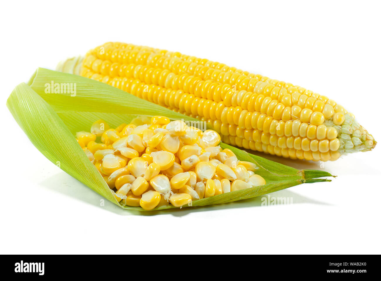 corncob isolated on white background Stock Photo - Alamy