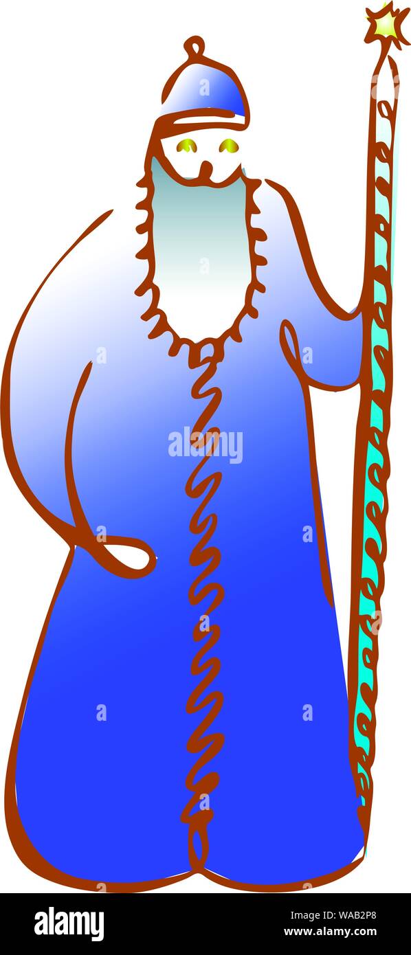 Russian Father Frost . Vector cartoon illustration Stock Vector Image ...