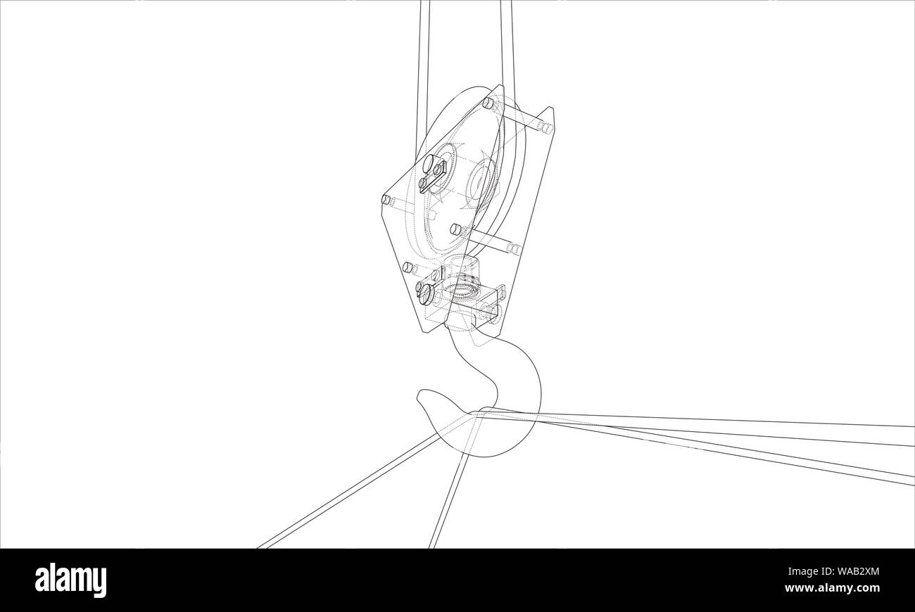 Cargo container. Wire-frame style Stock Vector Image & Art - Alamy