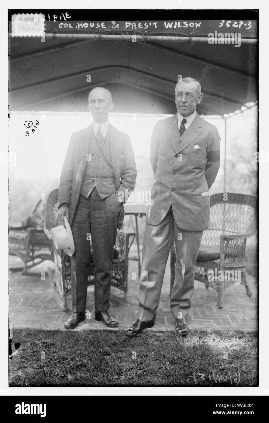 Col. House and Pres't [i.e., President] Wilson Stock Photo - Alamy