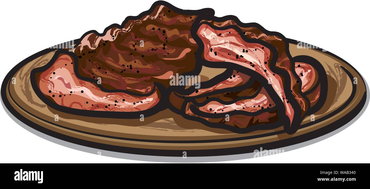Spare ribs spareribs Stock Vector Images - Alamy