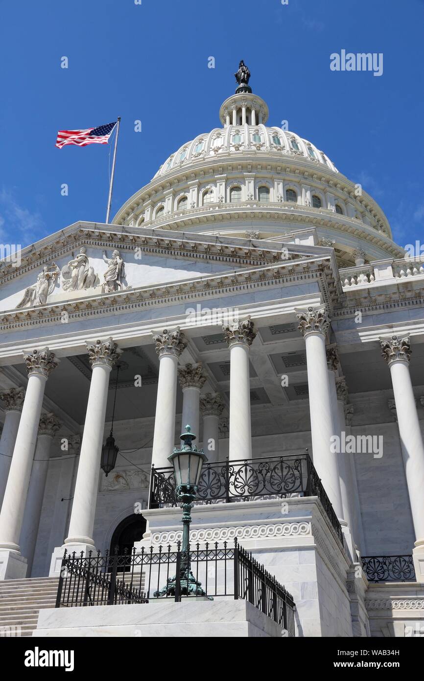 Washington DC, United States landmark. National Capitol building with ...