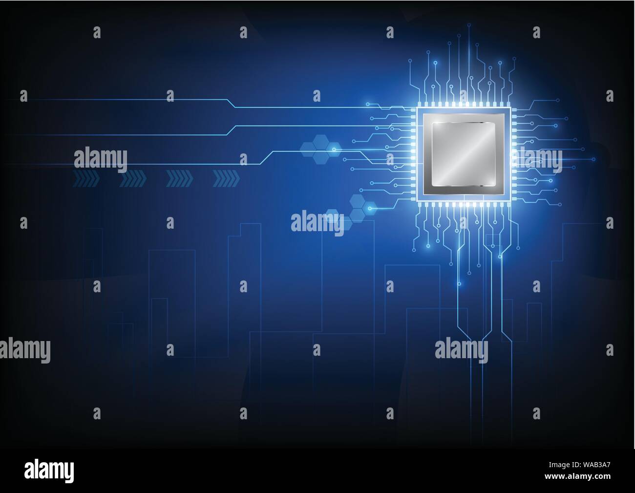 Computer processor technology vector Stock Vector Image & Art - Alamy
