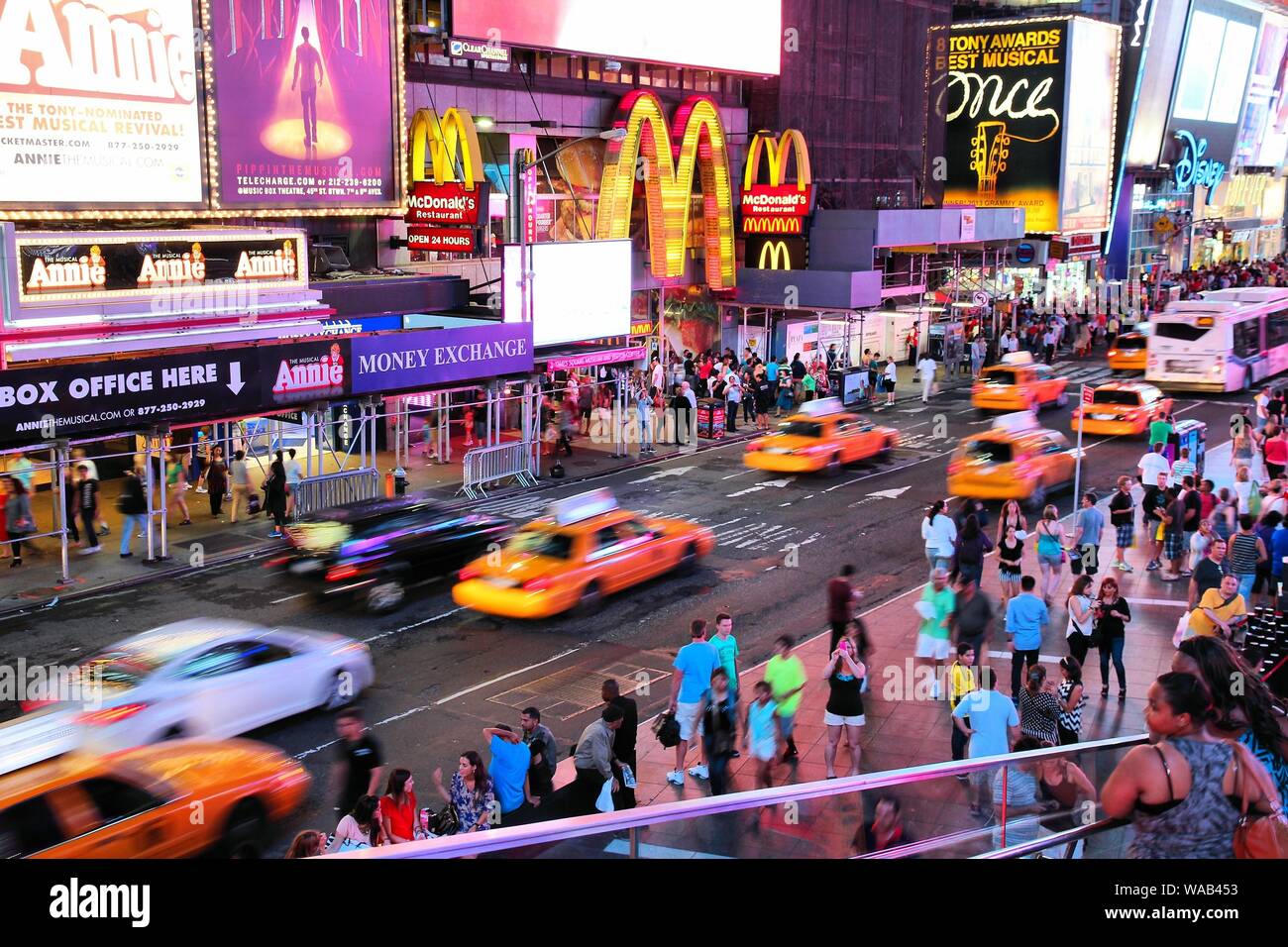 NEW YORK, USA - JULY 1, 2013: People visit Times Square in New York ...