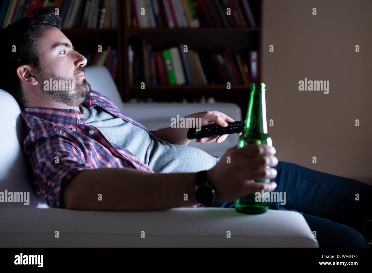 Person Watching Tv Alone
